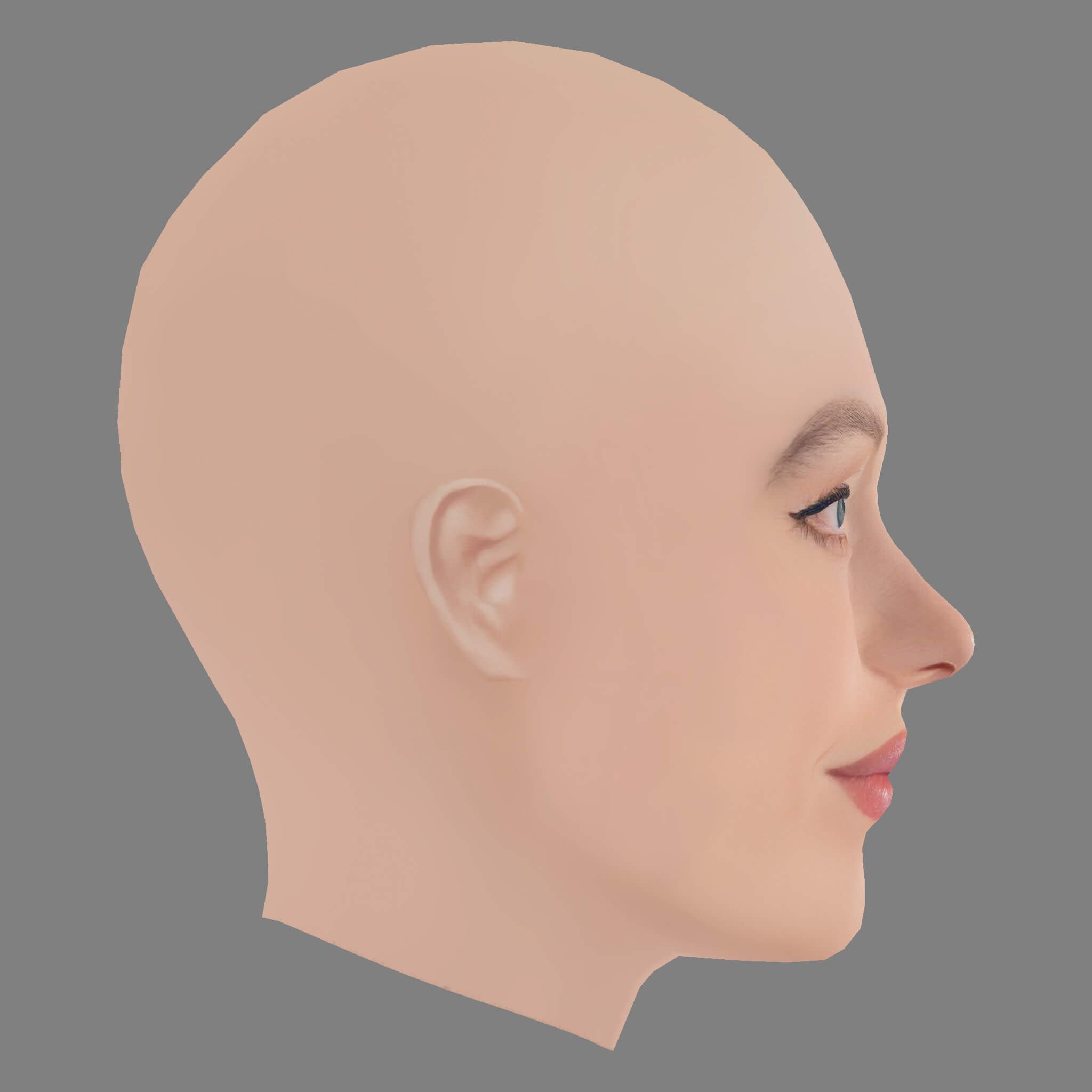 Sydney Sweeney Head - No Hair - Low Poly Head for Game 3D Model by ...