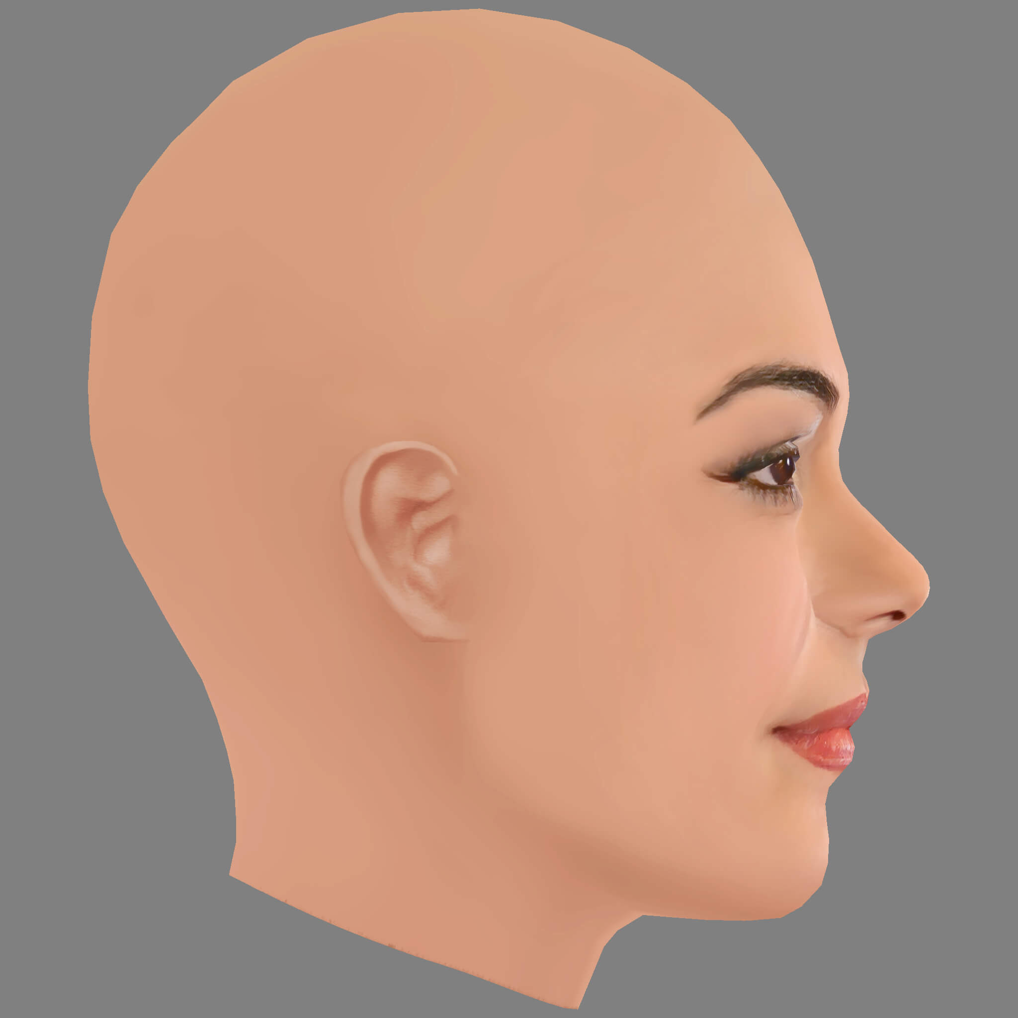 Taina Muller Head - No Hair - Low Poly Head for Game 3D Model by Nammichael