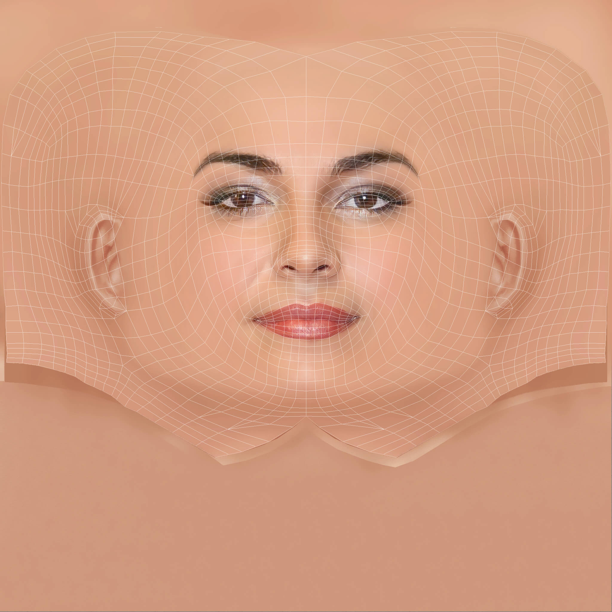 Taina Muller Head - No Hair - Low Poly Head for Game 3D Model by Nammichael