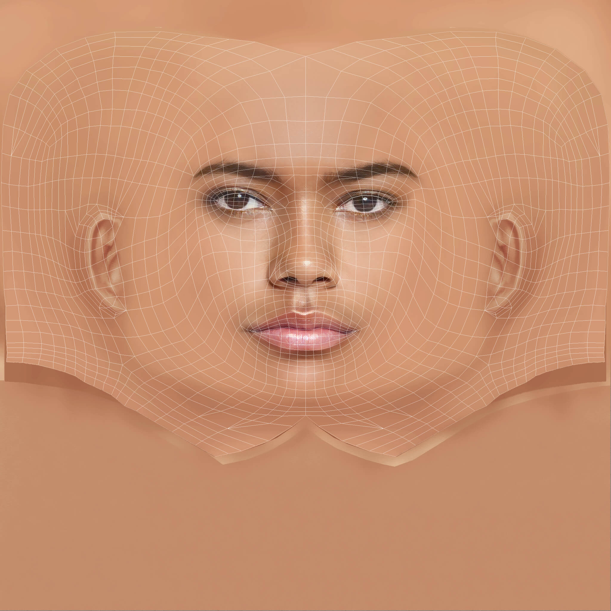 Tamara Smart Head - No Hair - Low Poly Head for Game 3D Model by Nammichael