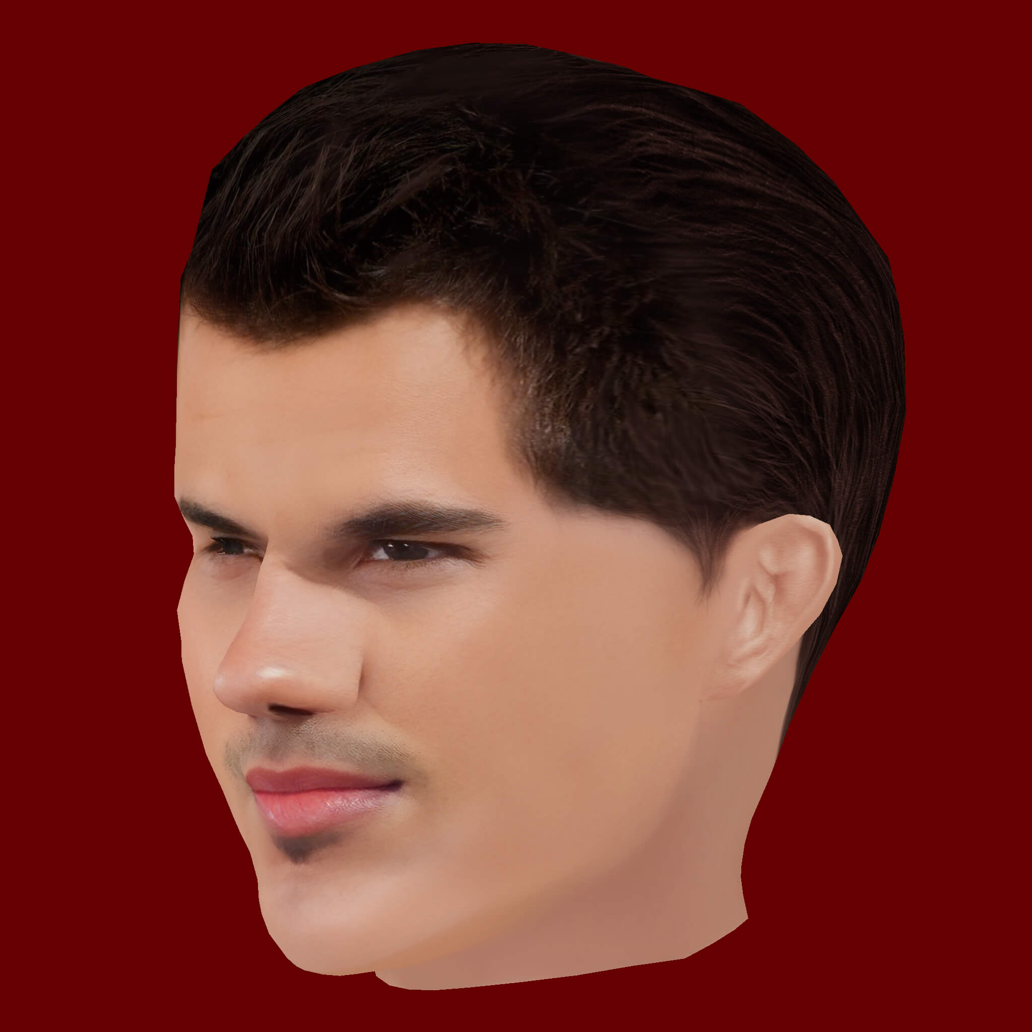 Taylor Lautner Head - Low Poly Head for Game Low Poly 3D Model by ...