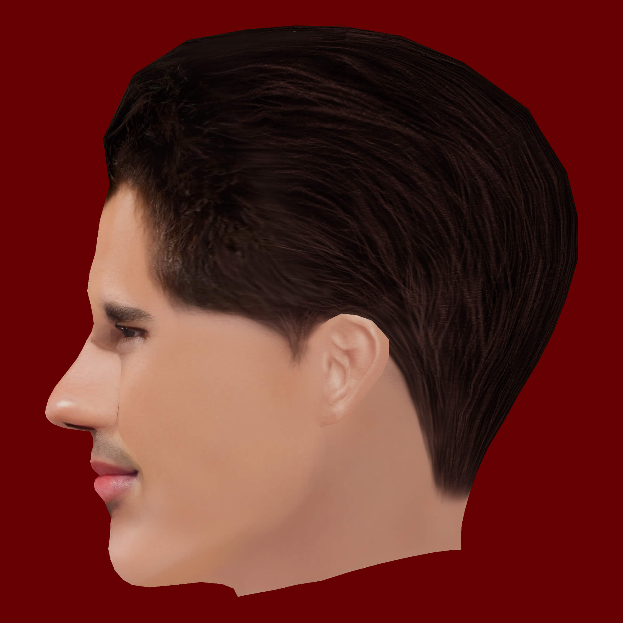Taylor Lautner Head - Low Poly Head for Game Low Poly 3D Model by ...
