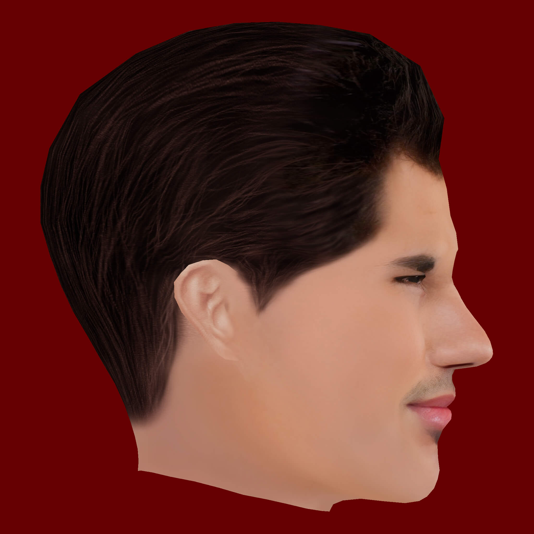 Taylor Lautner Head - Low Poly Head for Game Low Poly 3D Model by ...