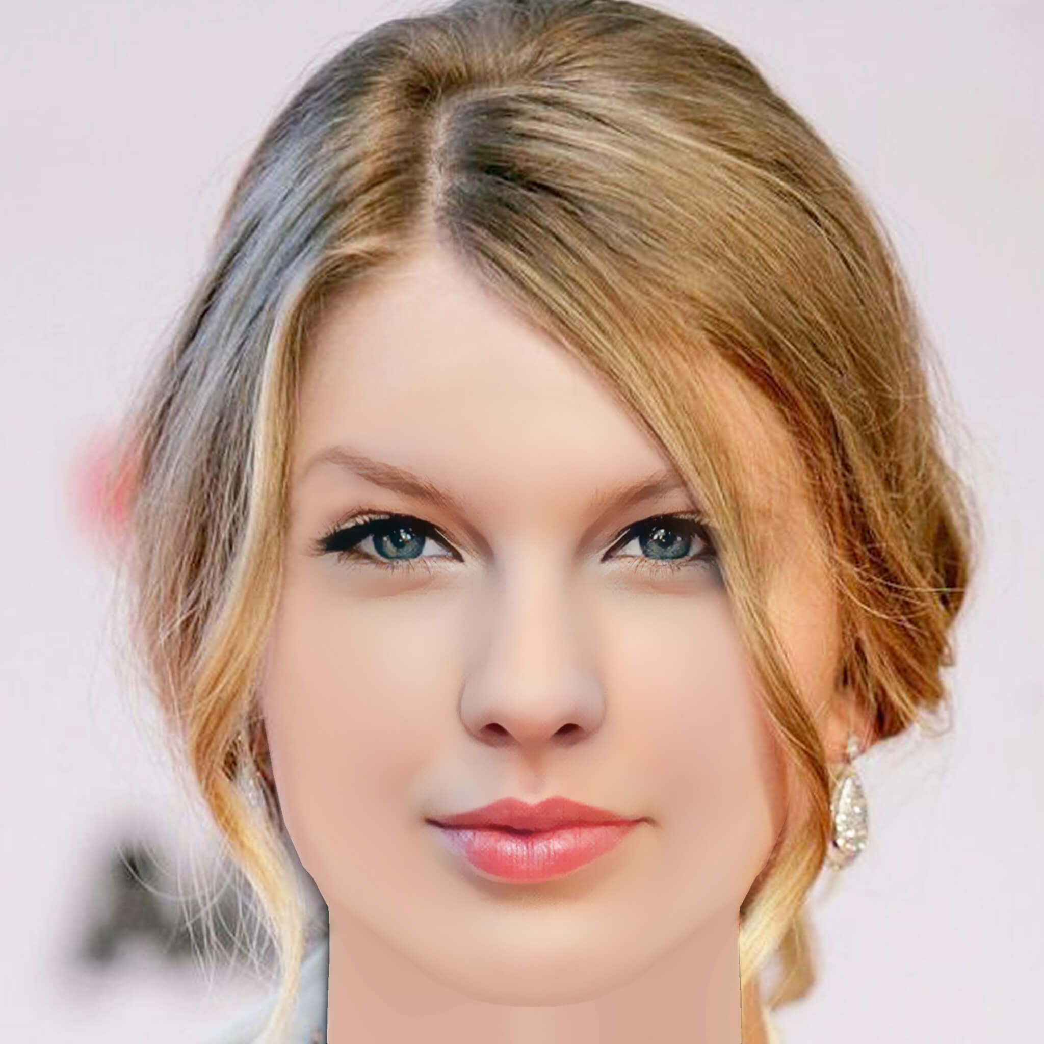 Taylor Swift Head - No Hair - Low Poly Head for Game 3D Model by Nammichael