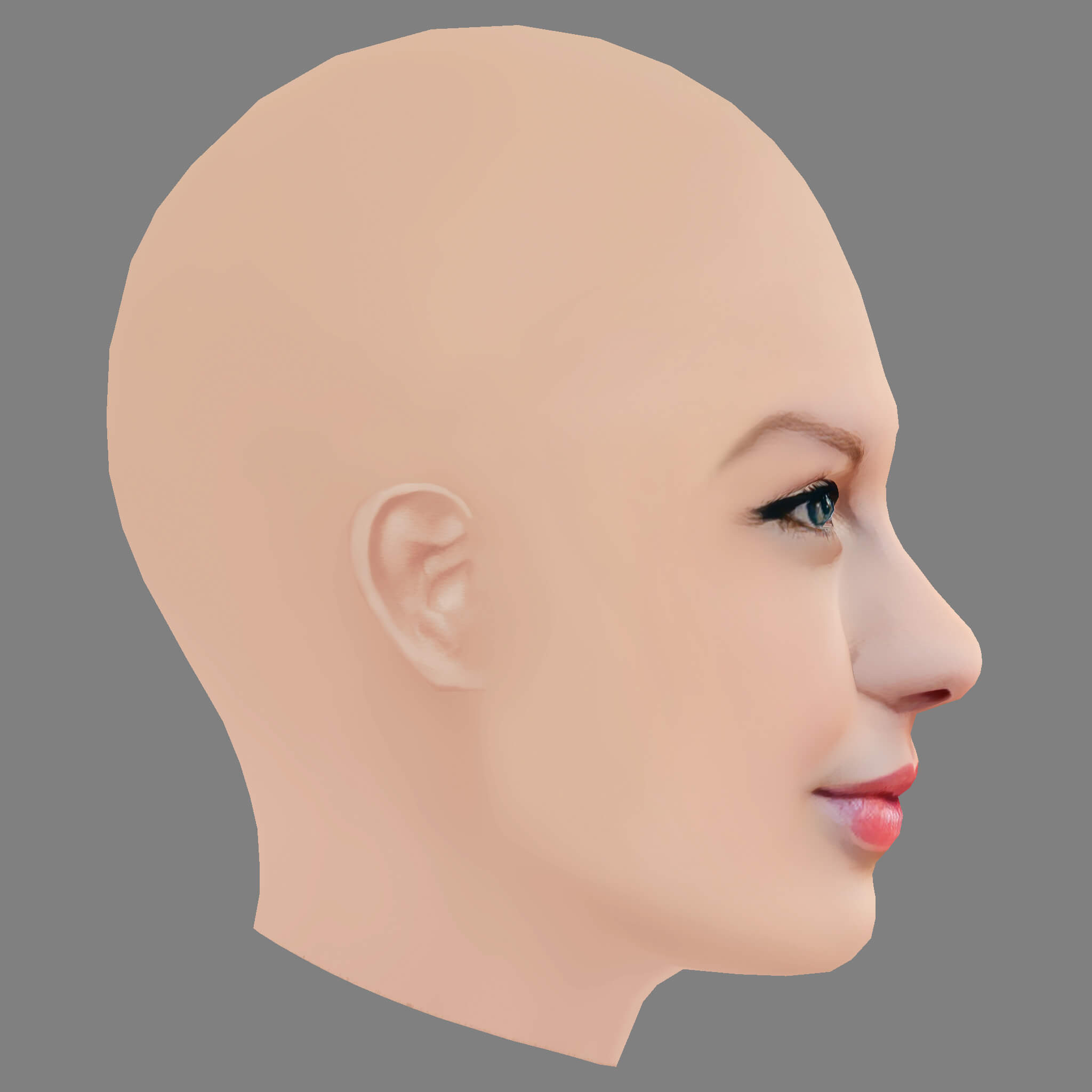 Taylor Swift Head - No Hair - Low Poly Head for Game 3D Model by Nammichael