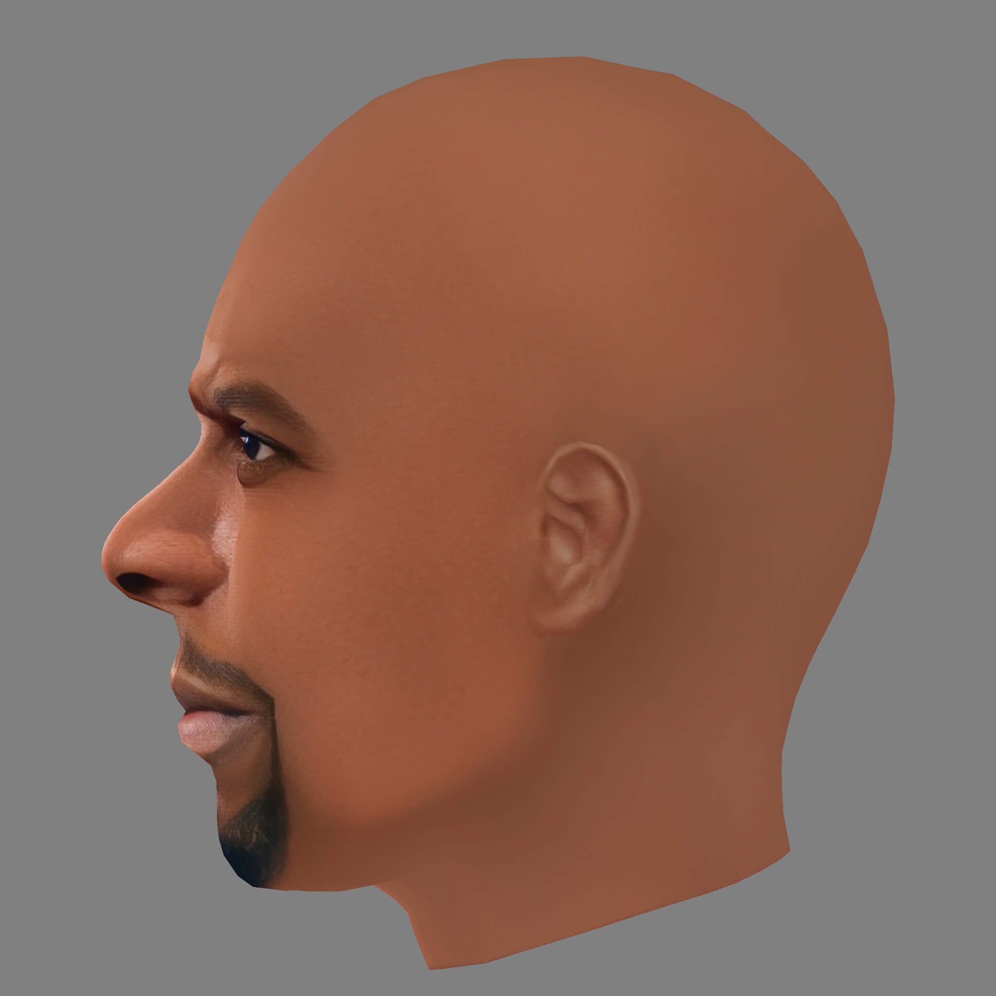 Terry Crews Head - Low Poly Head for Game 3D Model by Nammichael