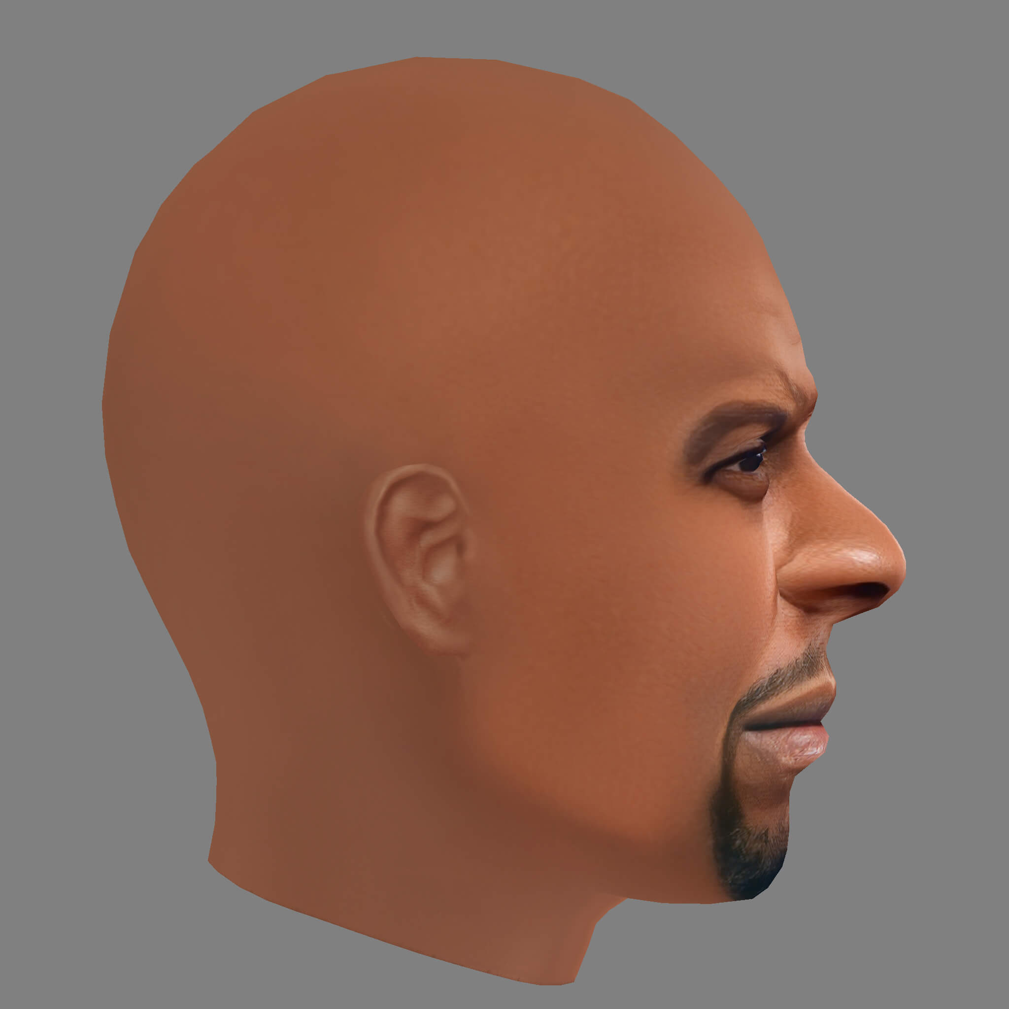 Terry Crews Head - Low Poly Head for Game 3D Model by Nammichael