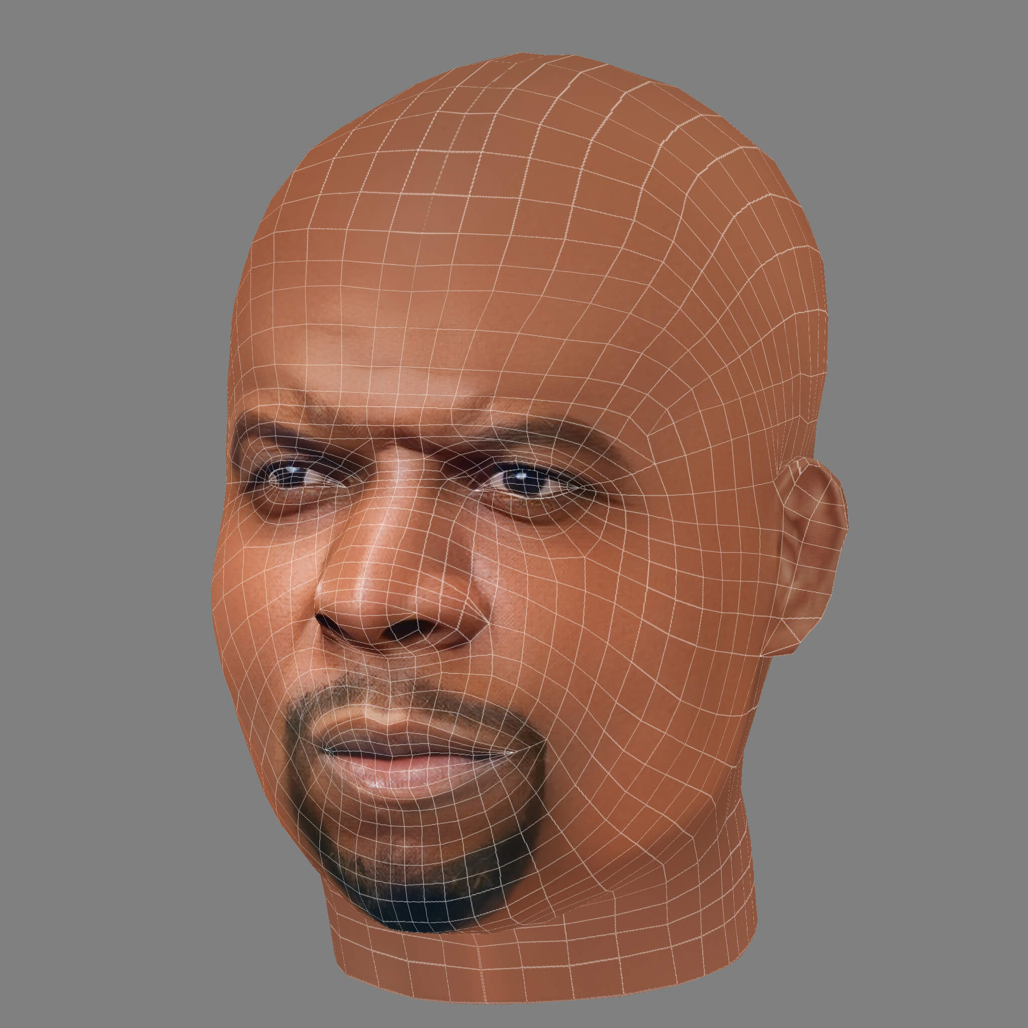 Terry Crews Head - Low Poly Head for Game 3D Model by Nammichael