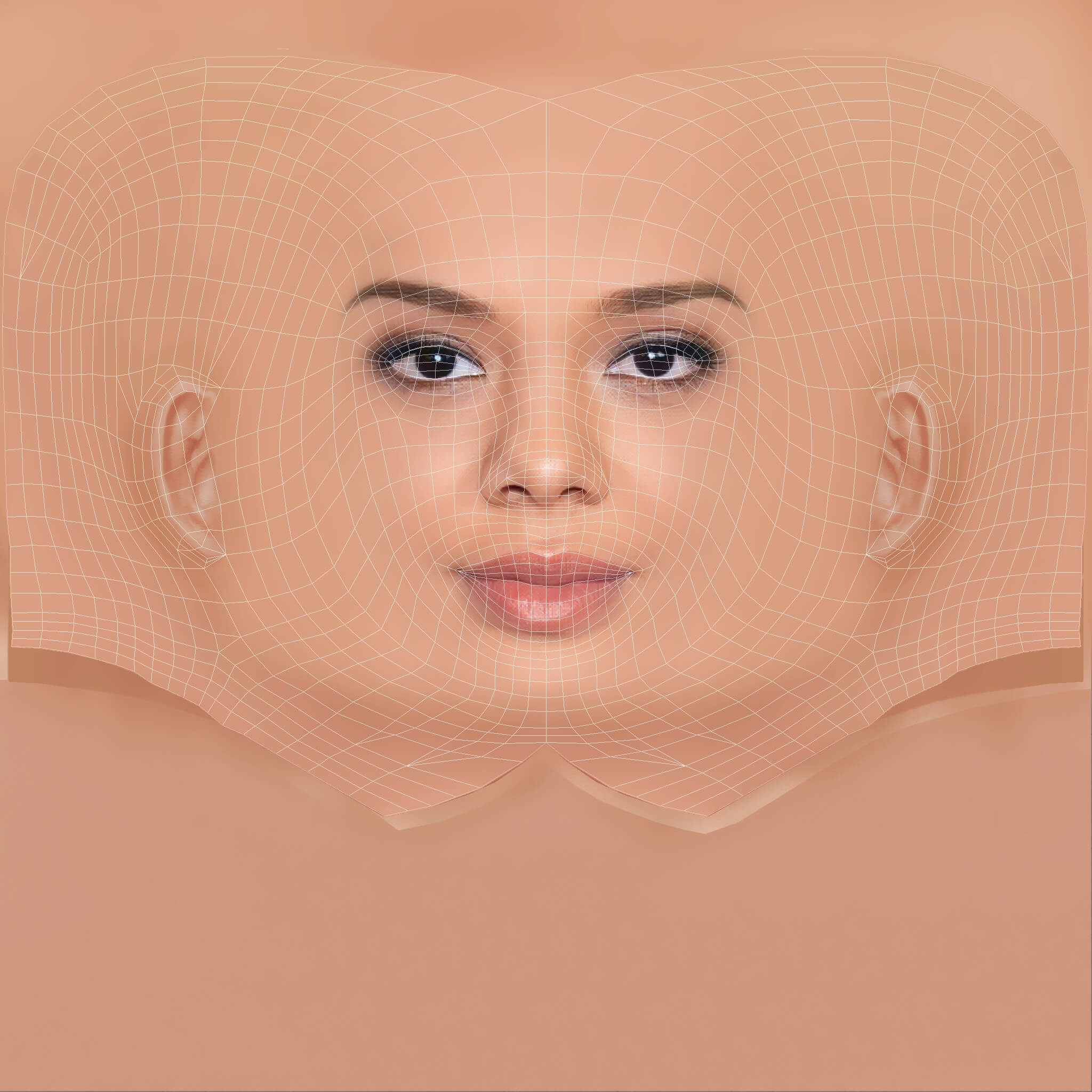 Tessa Thompson Head - No Hair - Low Poly Head for Game 3D Model by ...