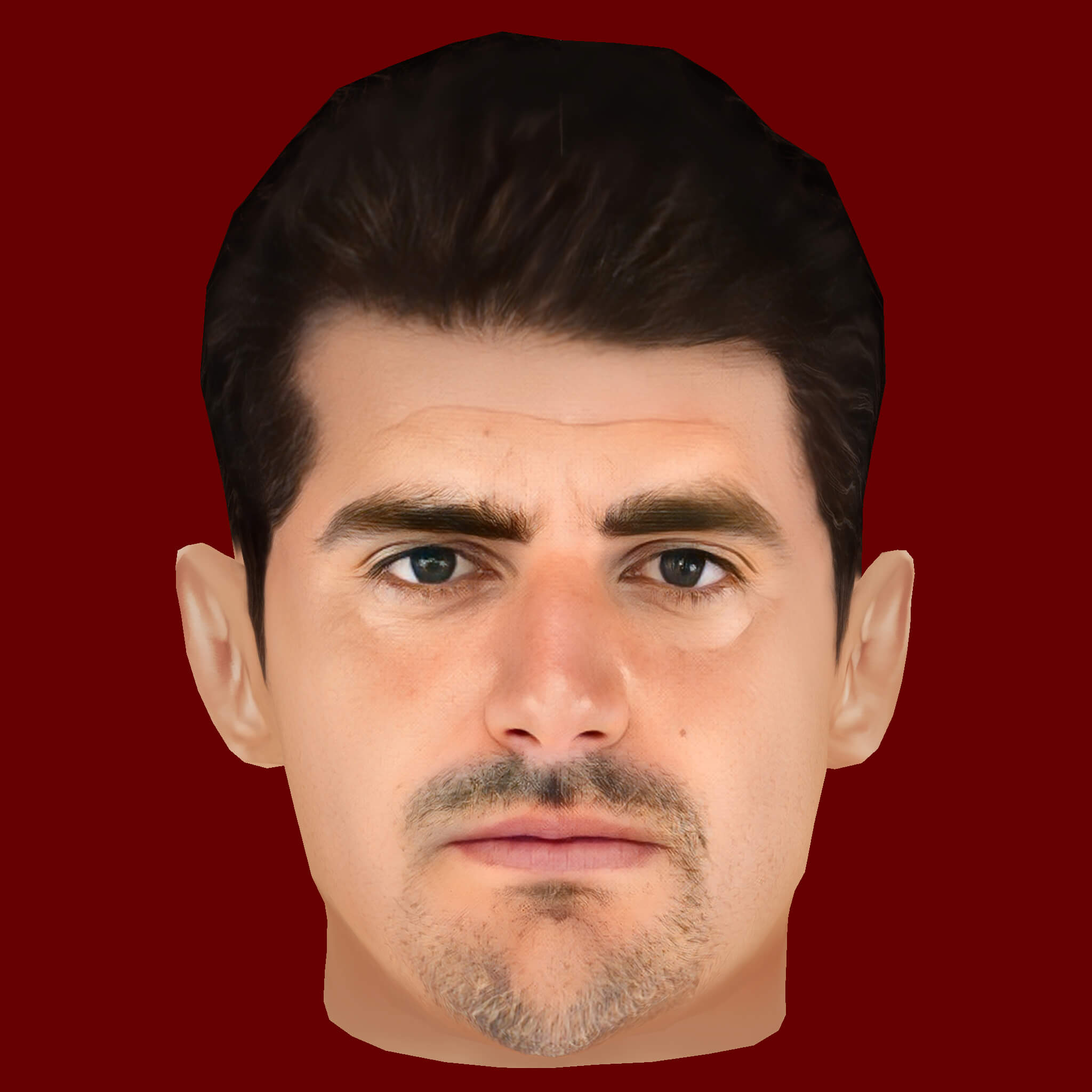 Thibaut Courtois Head - Low Poly Head for Game 3D Model by Nammichael