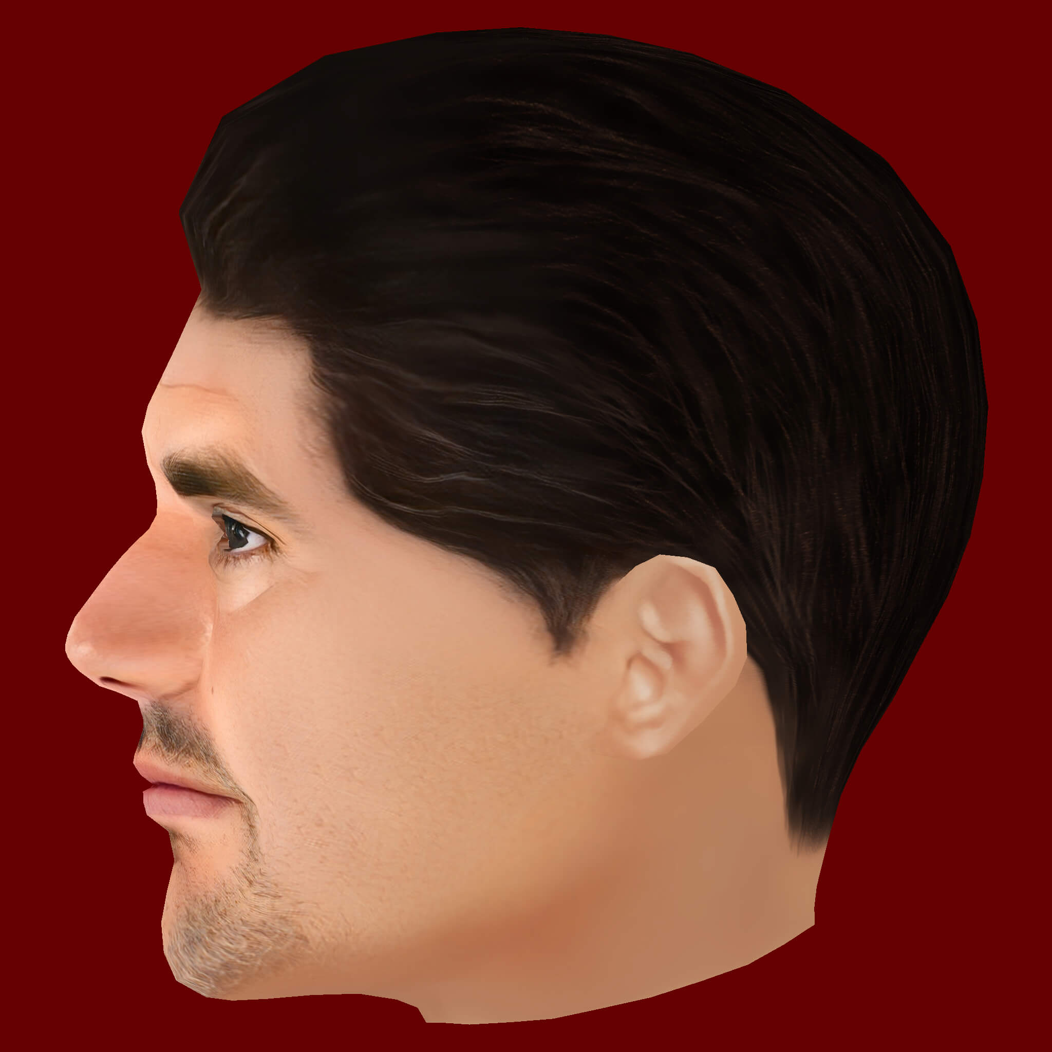 Thibaut Courtois Head - Low Poly Head for Game 3D Model by Nammichael