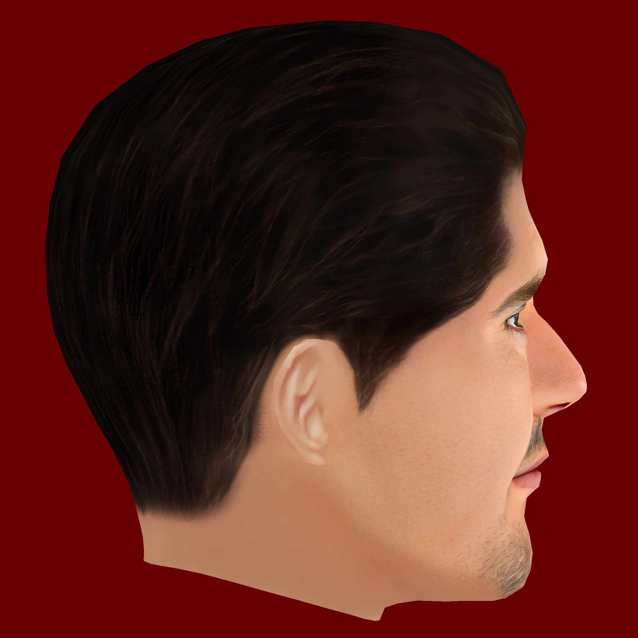 Thibaut Courtois Head - Low Poly Head for Game 3D Model by Nammichael