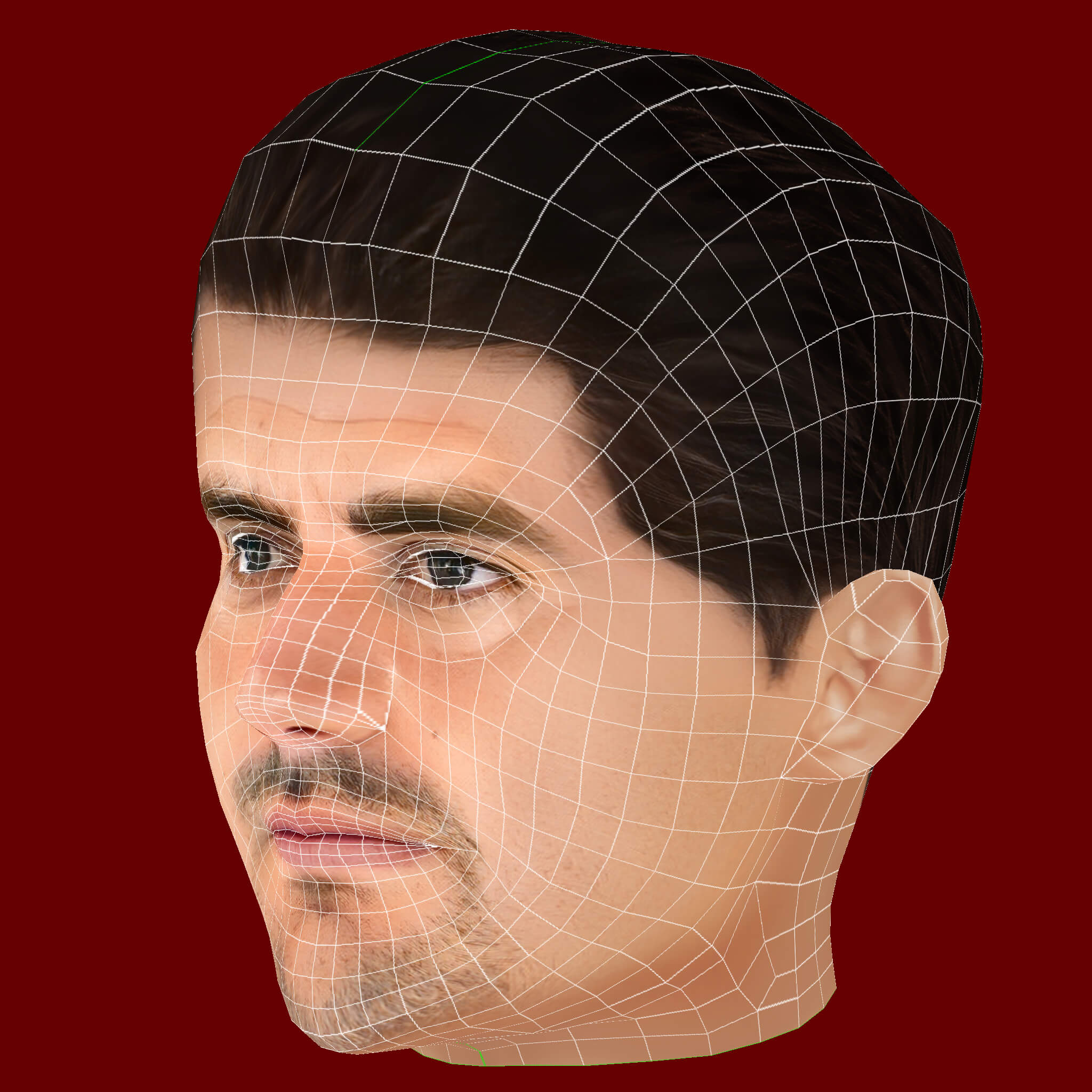 Thibaut Courtois Head - Low Poly Head for Game 3D Model by Nammichael