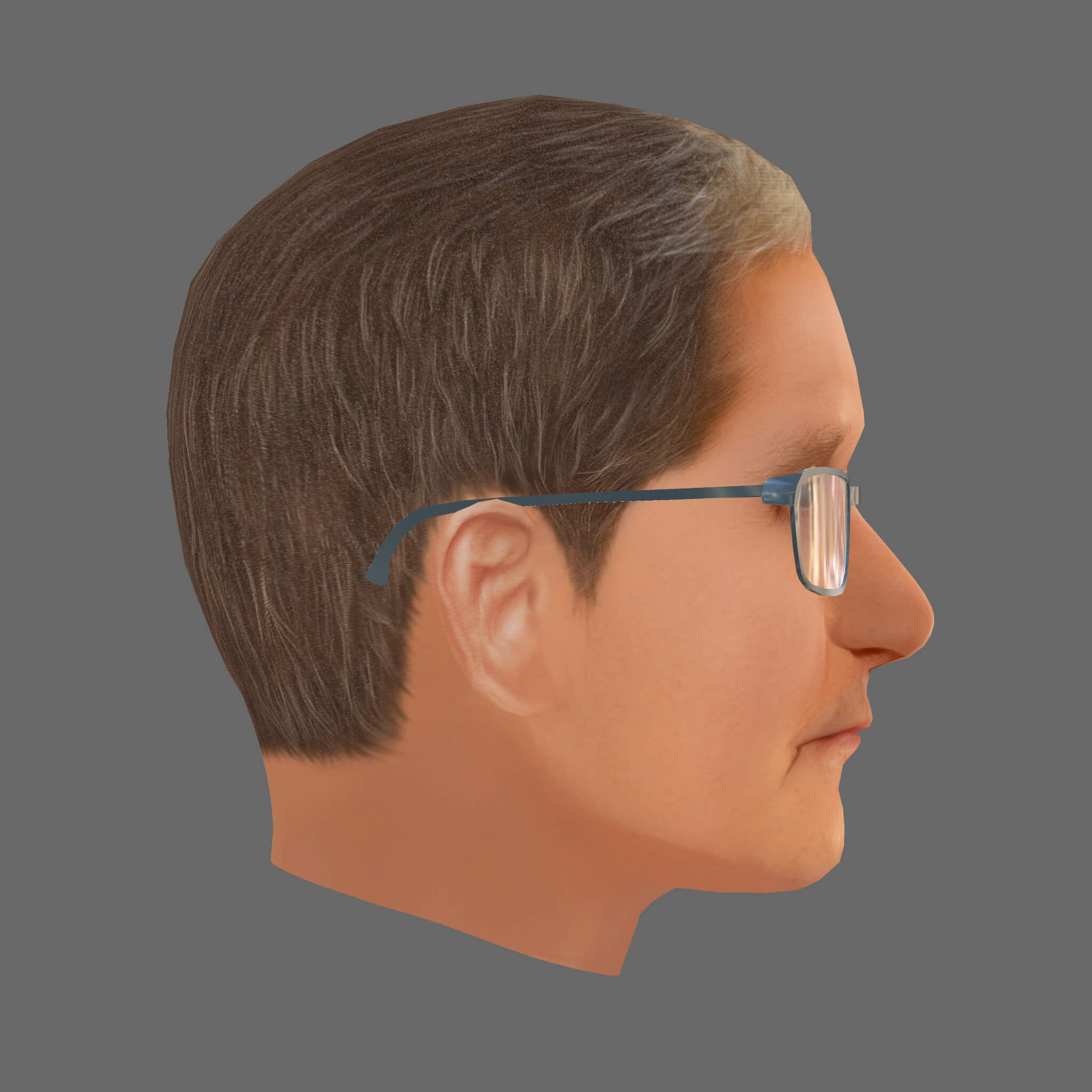 Tim Cook Head - Low Poly Head for Game 3D Model by Nammichael
