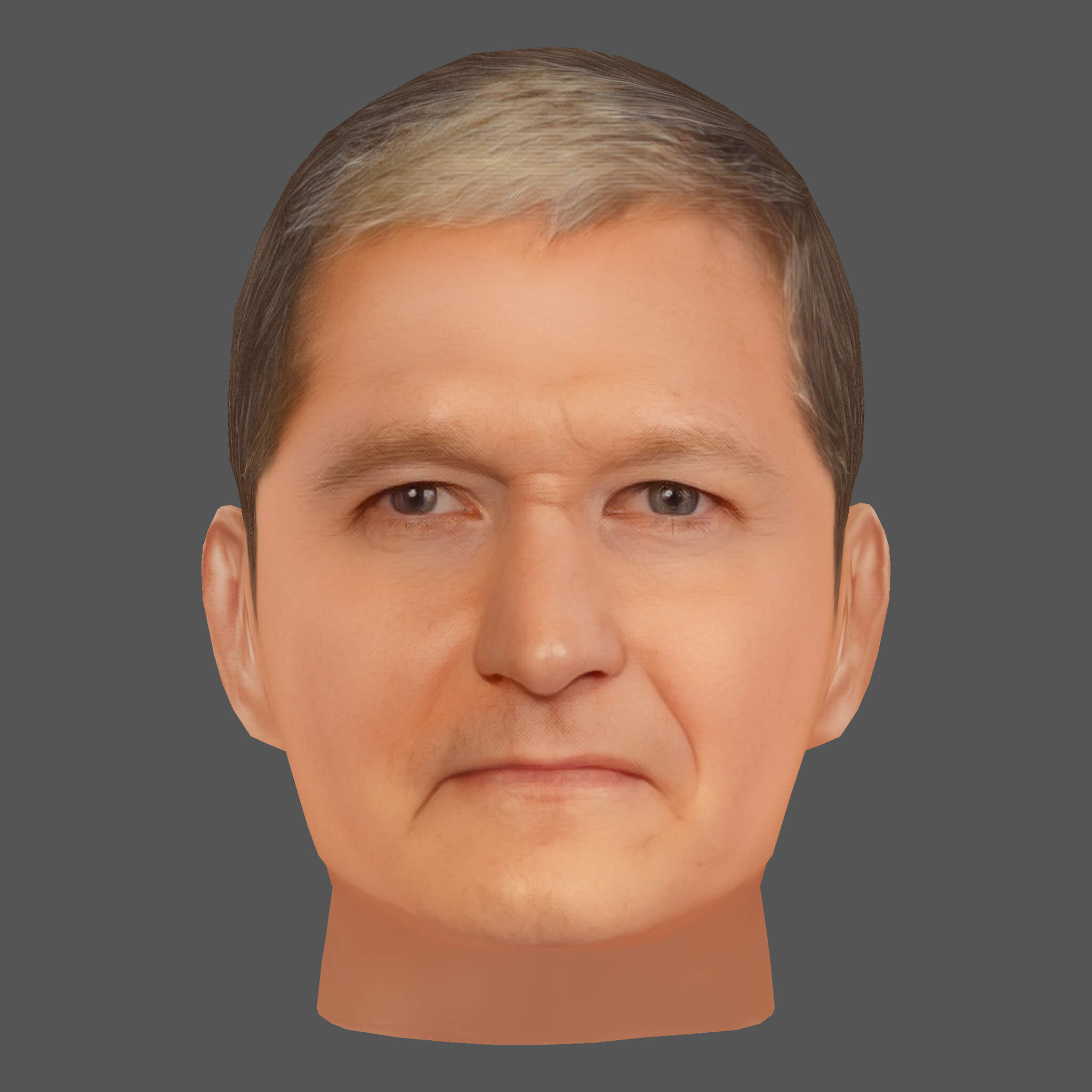 Tim Cook Head - Low Poly Head for Game 3D Model by Nammichael