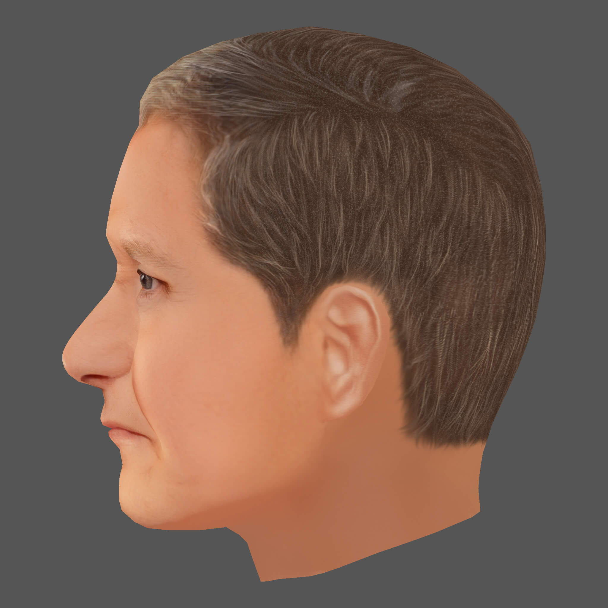 Tim Cook Head - Low Poly Head for Game 3D Model by Nammichael