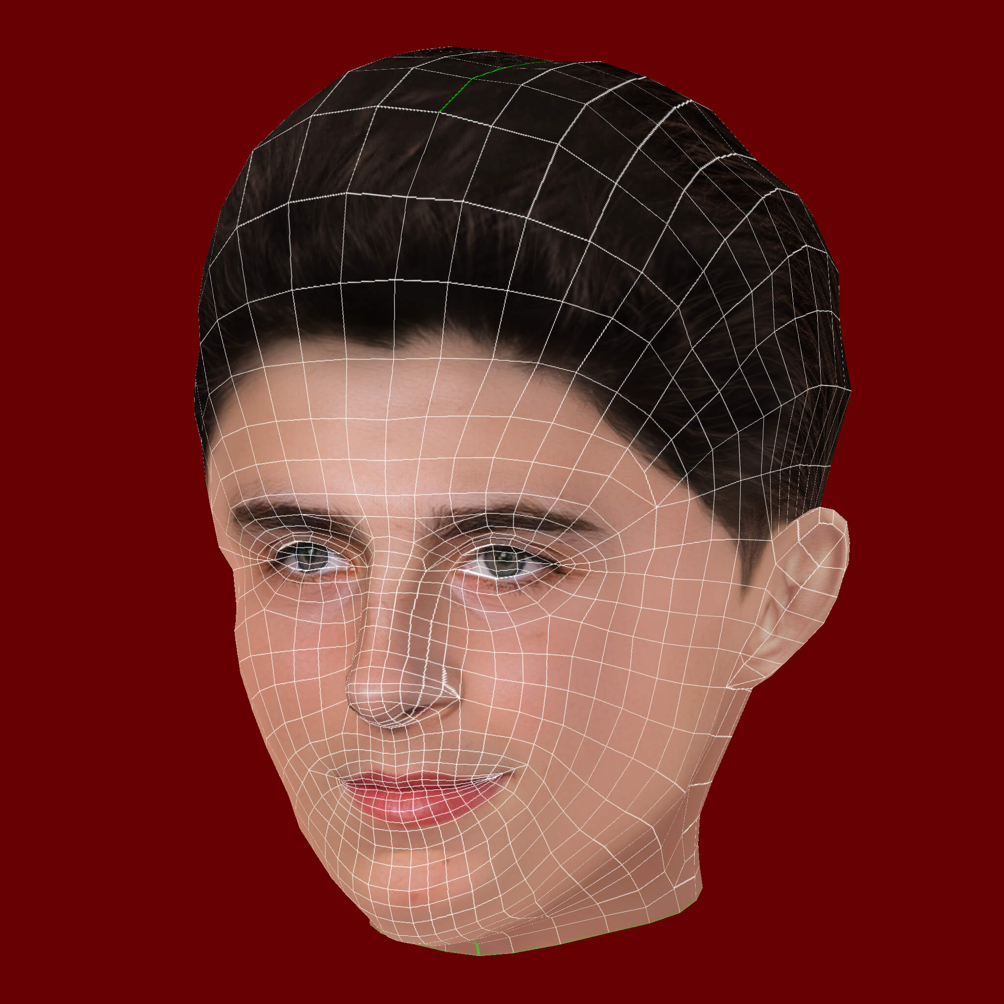 Timothee Chalamet Head - Low Poly Head for Game Low Poly 3D Model by ...