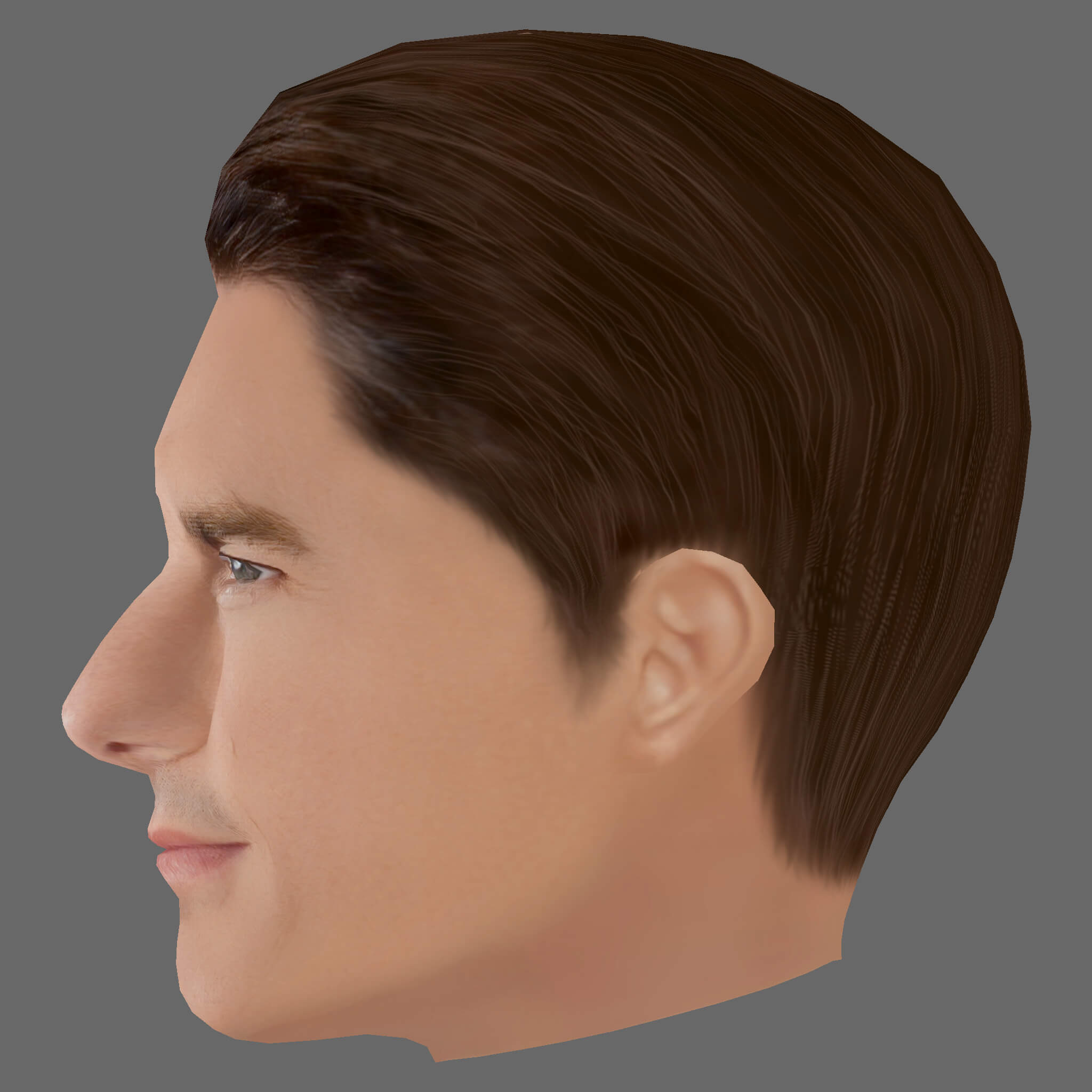 Tom Cruise Head - Low Poly Head for Game 3D Model by Nammichael