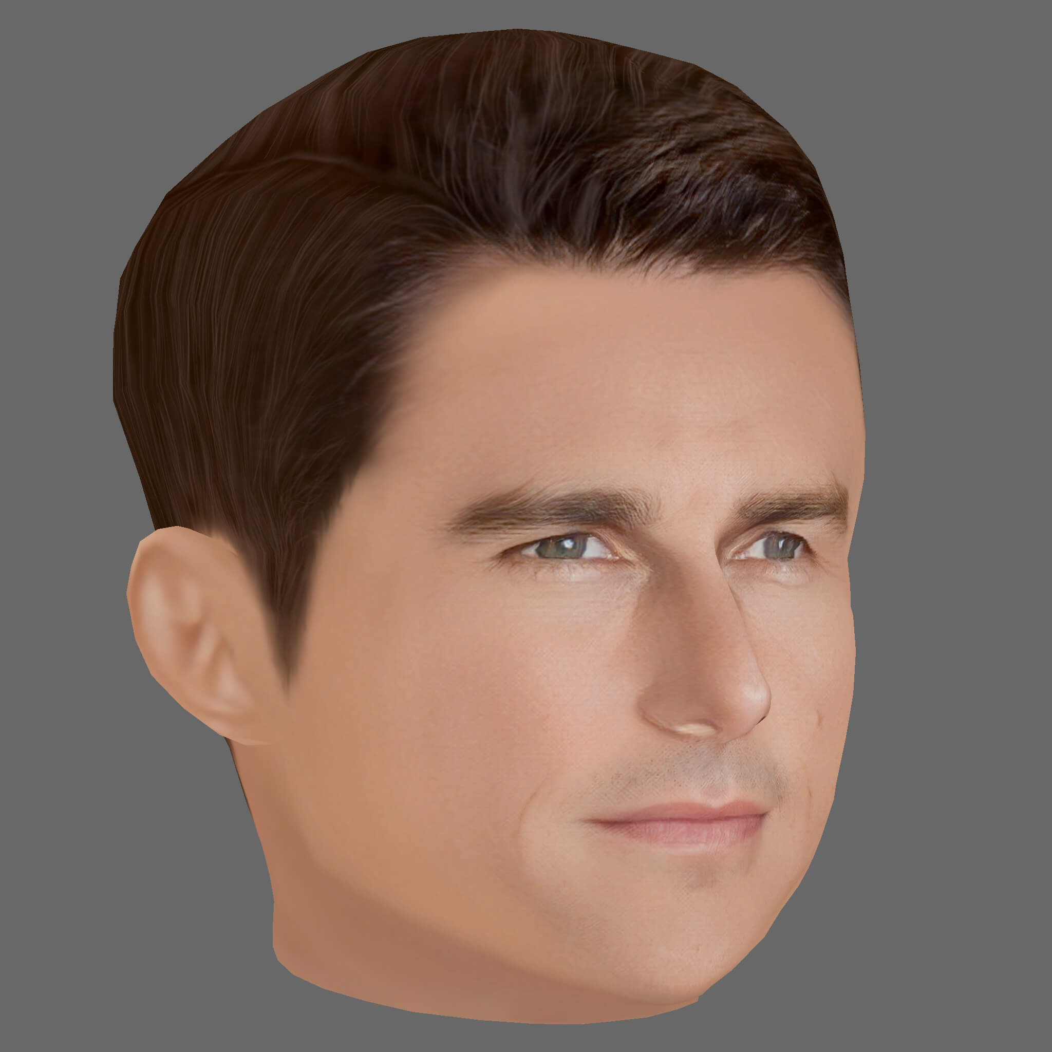 Tom Cruise Head - Low Poly Head for Game 3D Model by Nammichael