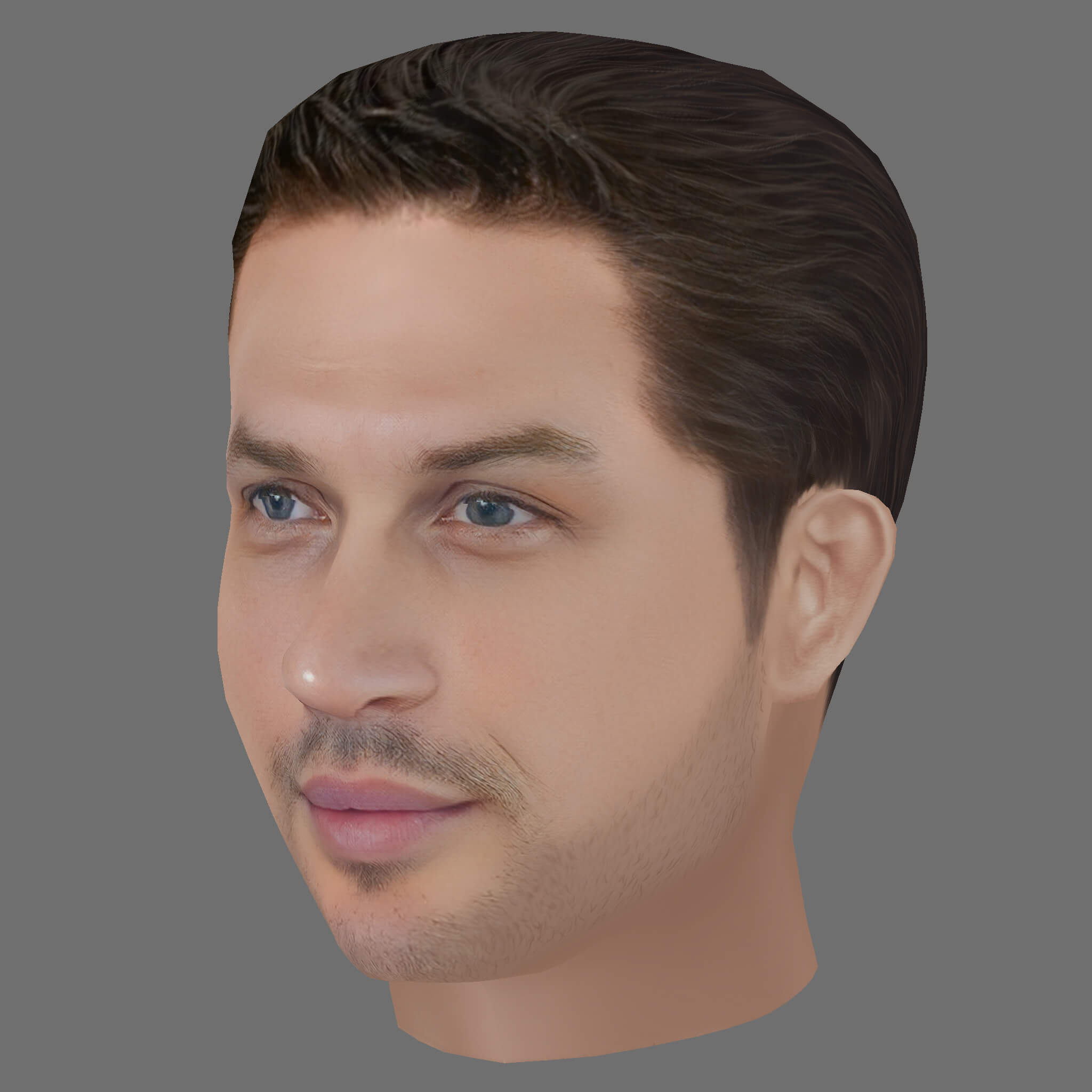 Tom Hardy Head - Low Poly Head for Game 3D Model by Nammichael