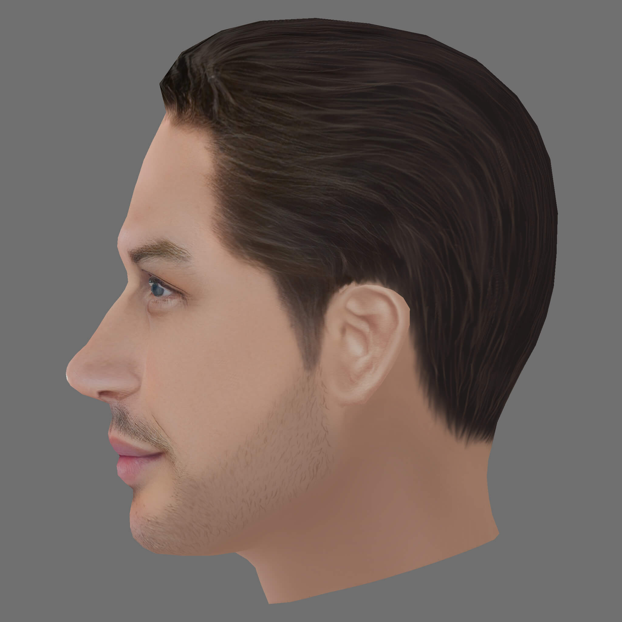 Tom Hardy Head - Low Poly Head for Game 3D Model by Nammichael