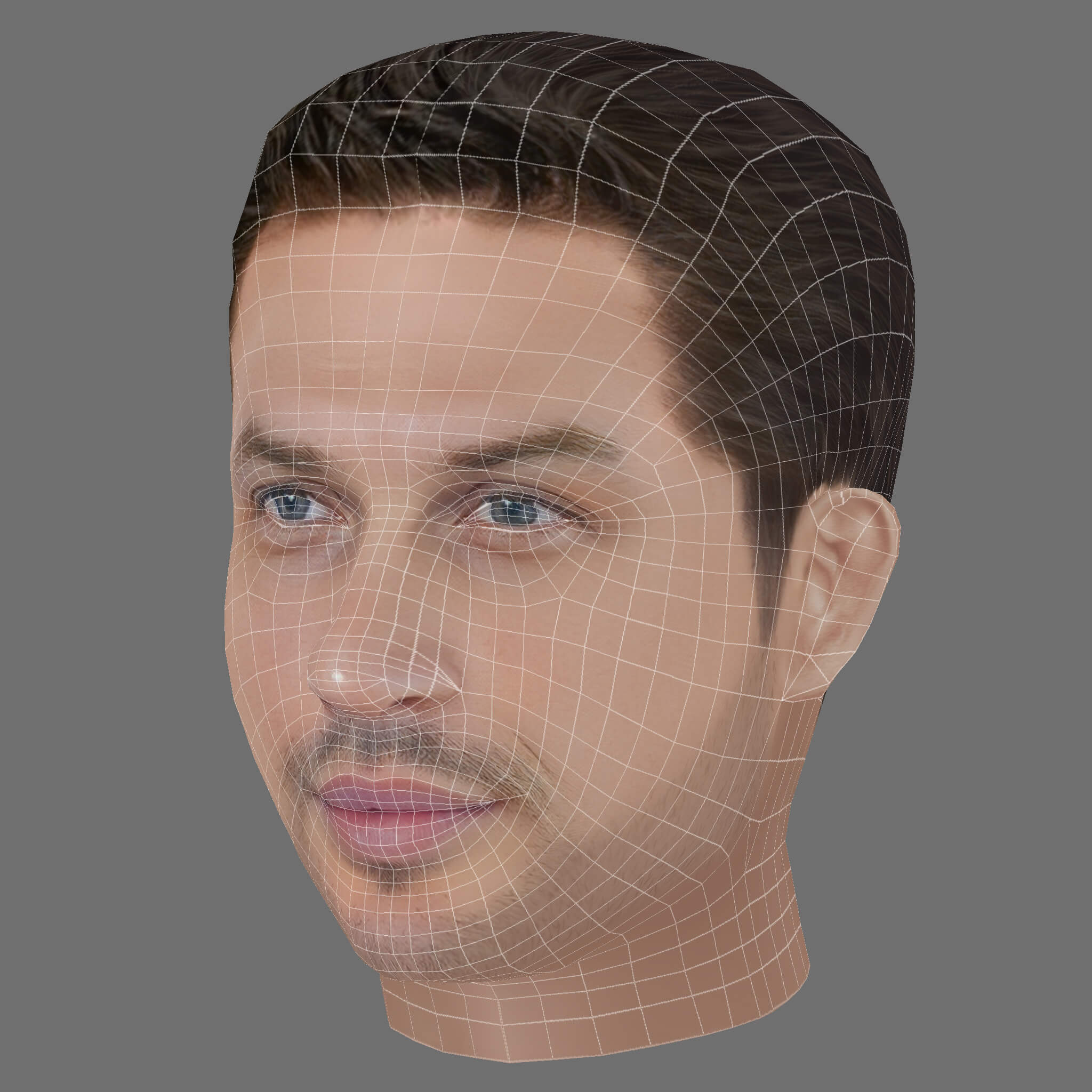 Tom Hardy Head - Low Poly Head for Game 3D Model by Nammichael