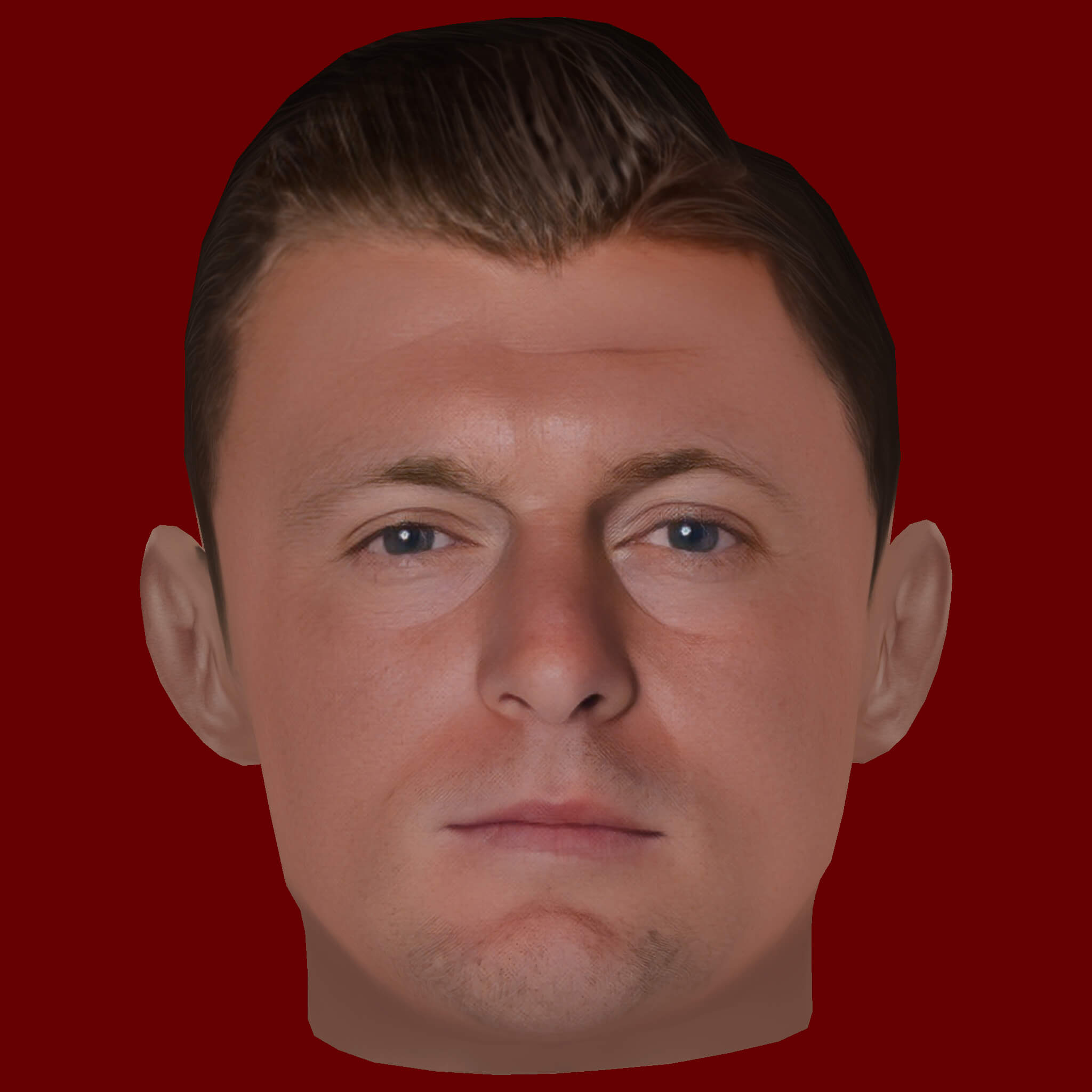 Toni Kroos Head - Low Poly Head for Game 3D Model by Nammichael