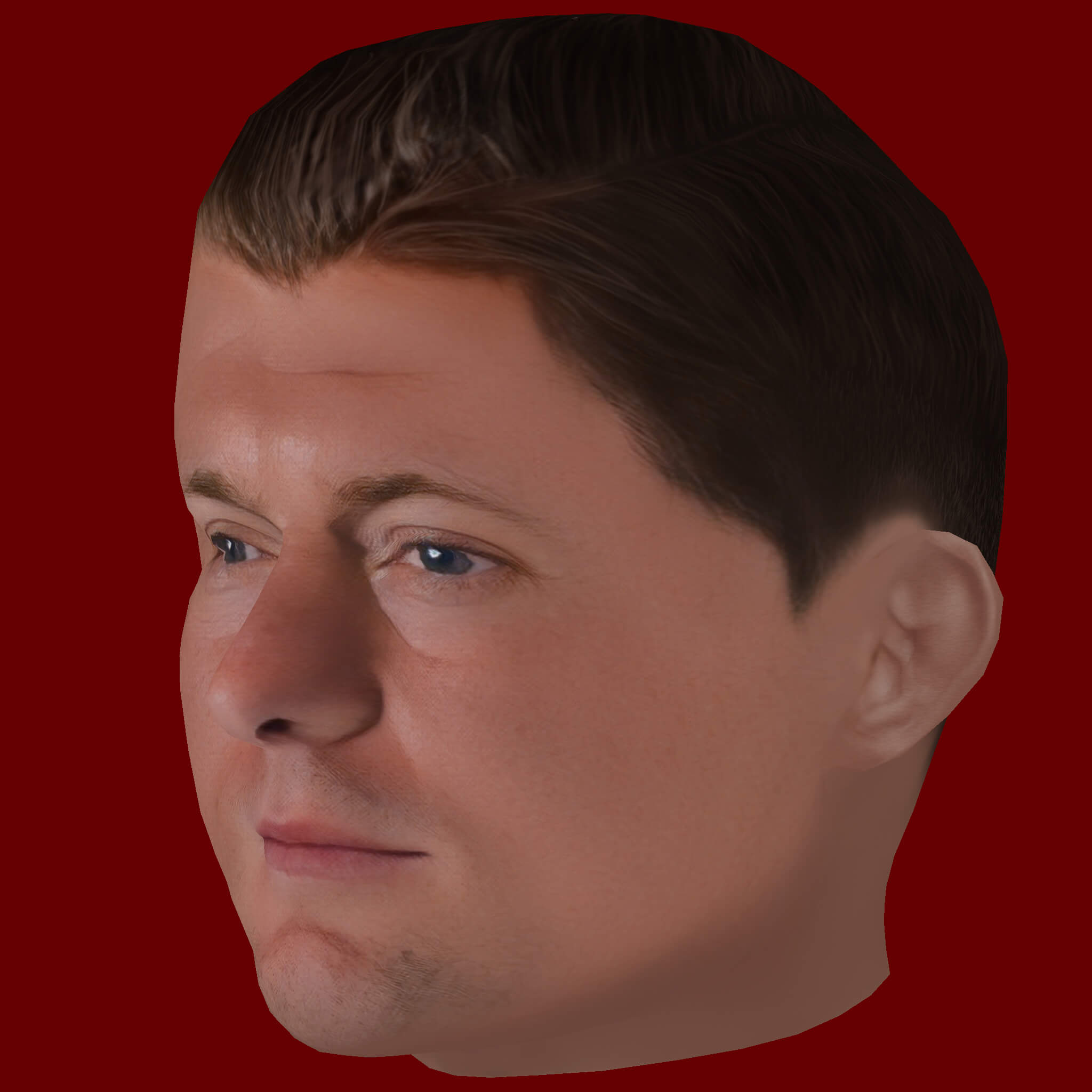 Toni Kroos Head - Low Poly Head for Game 3D Model by Nammichael