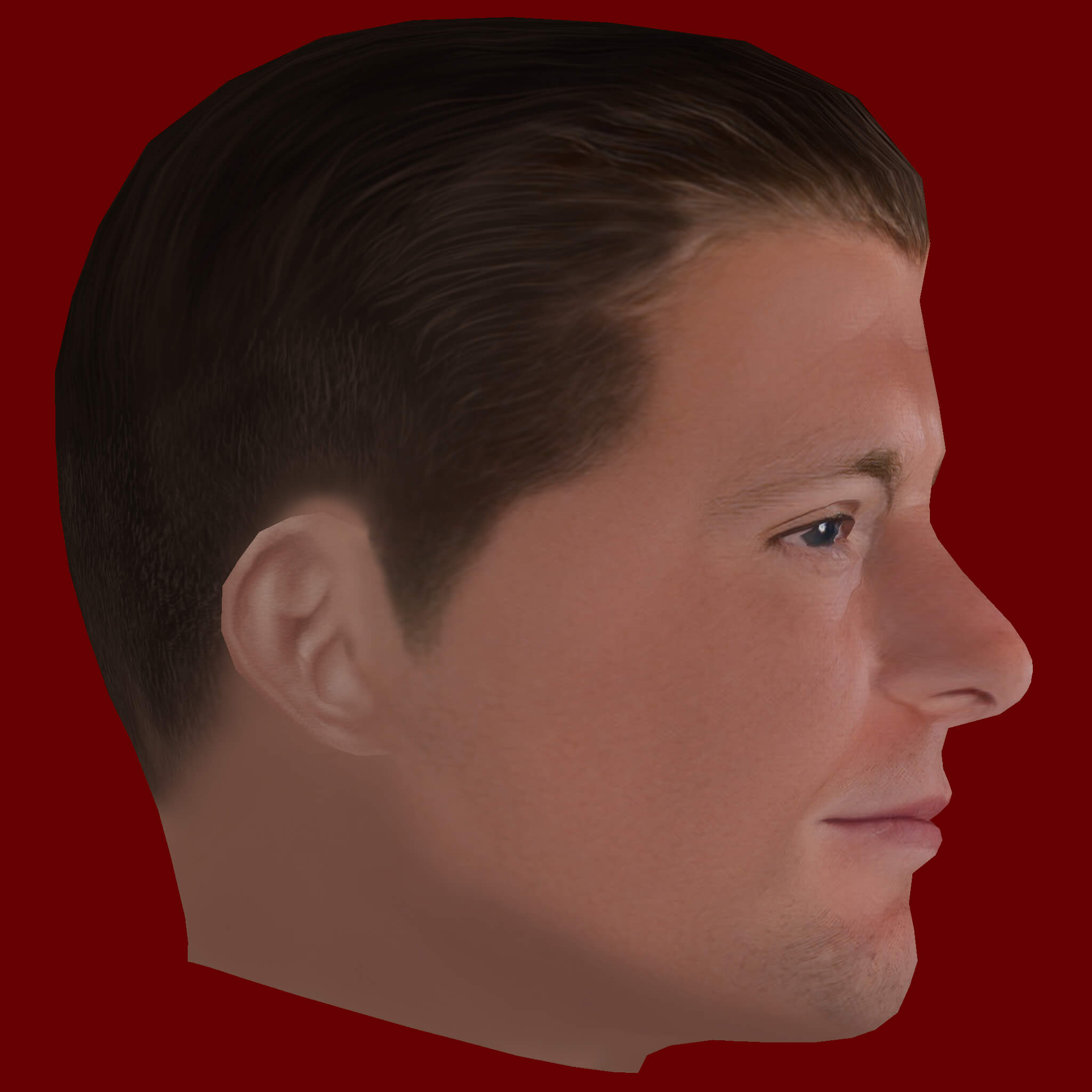 Toni Kroos Head - Low Poly Head for Game 3D Model by Nammichael