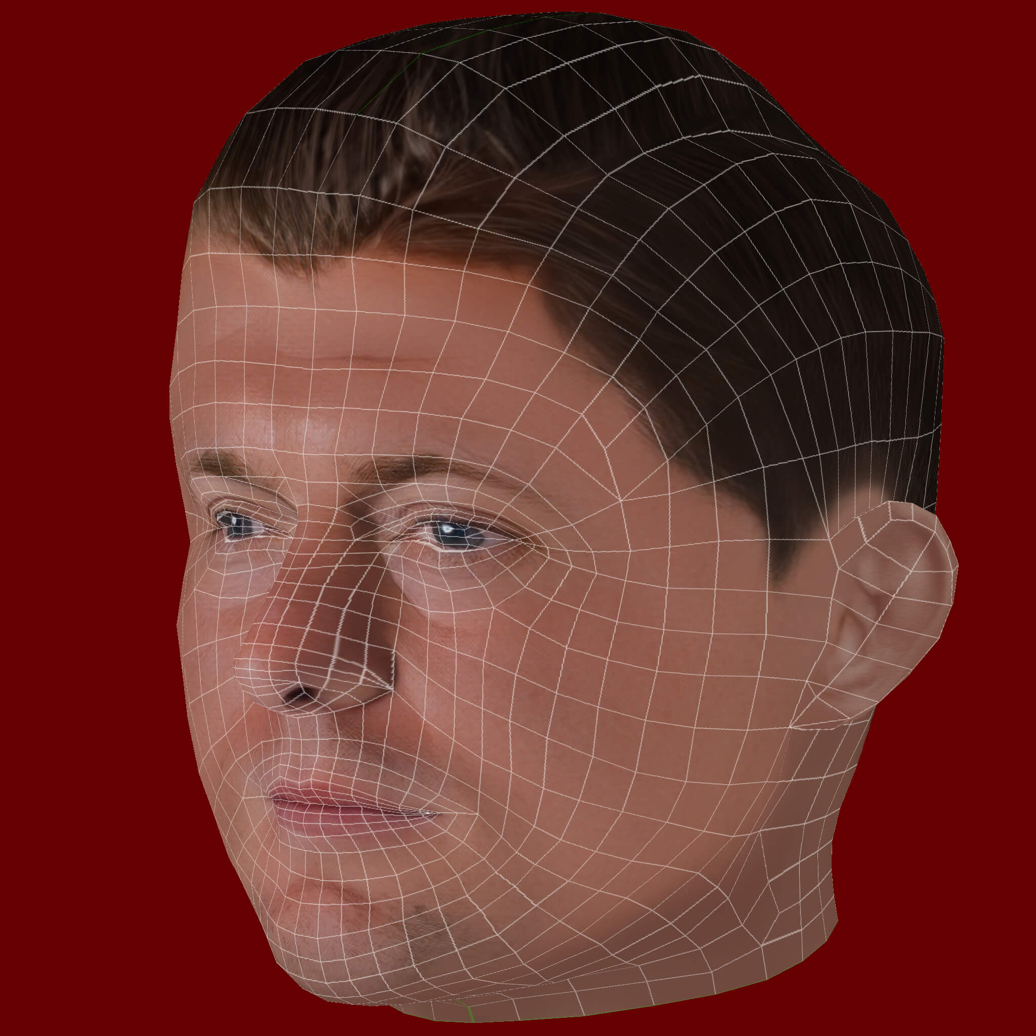 Toni Kroos Head - Low Poly Head for Game 3D Model by Nammichael
