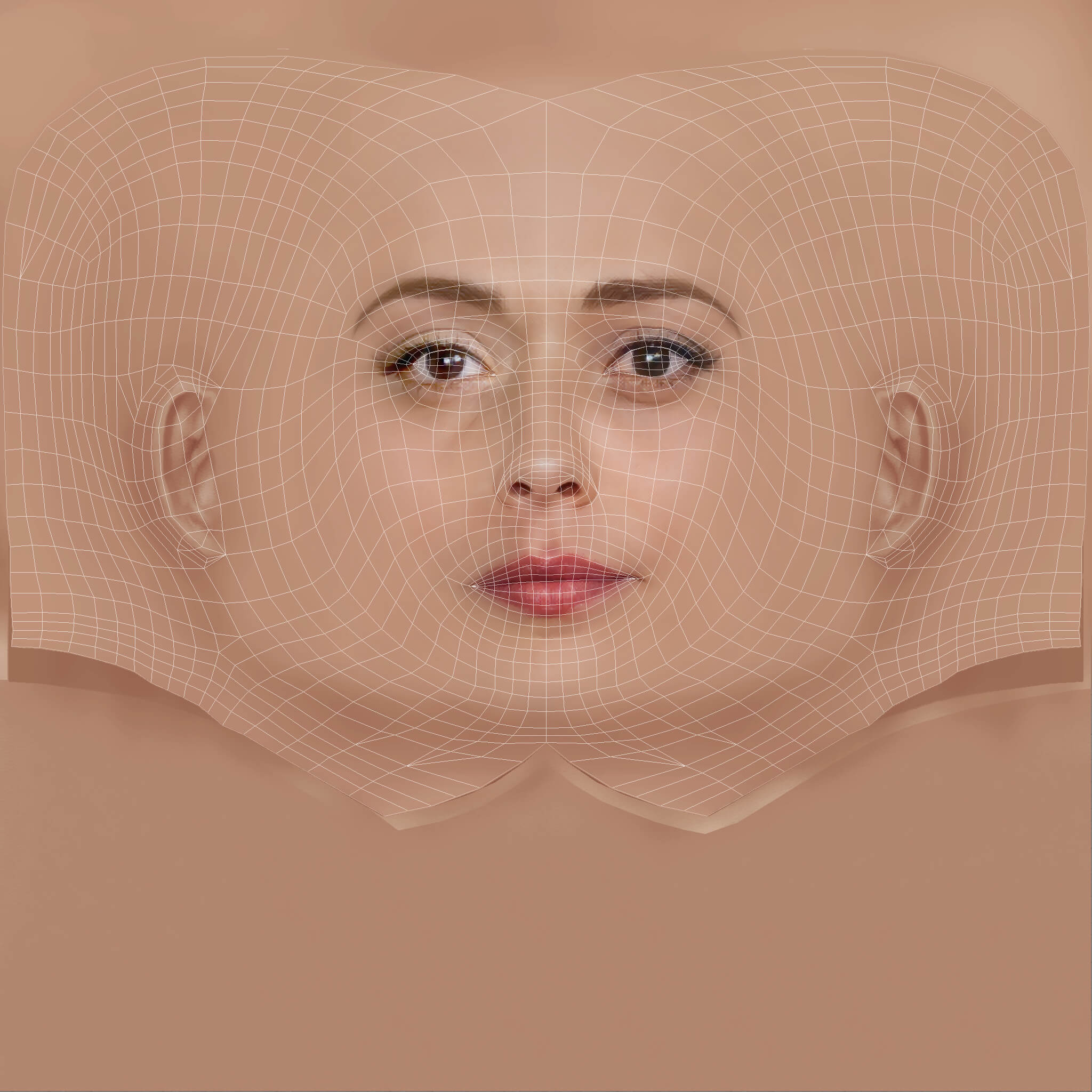 Valeria Bilello Head - No Hair - Low Poly Head for Game 3D Model by ...