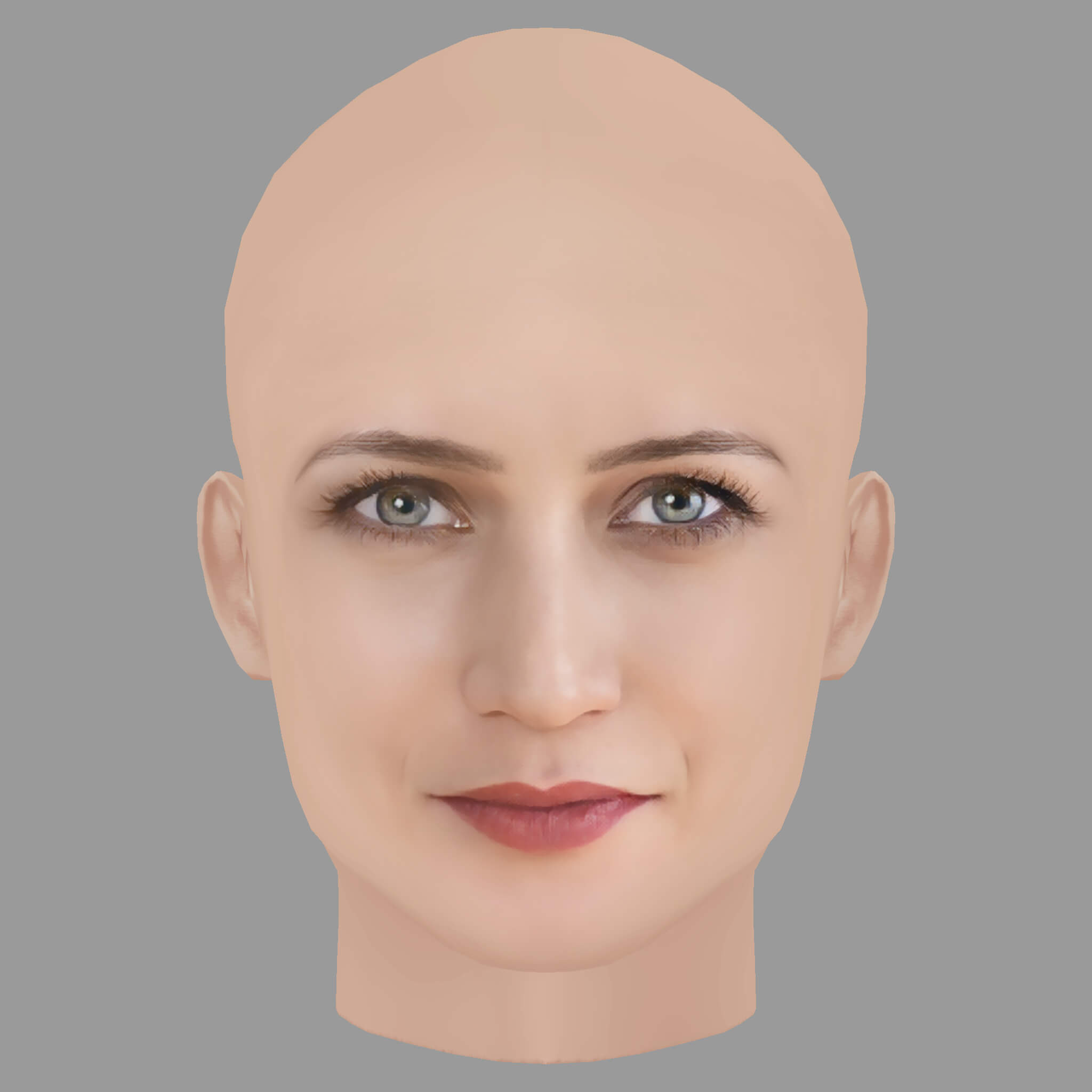 Viktoriya Isakova Head - No Hair - Low Poly Head for Game 3D Model by ...