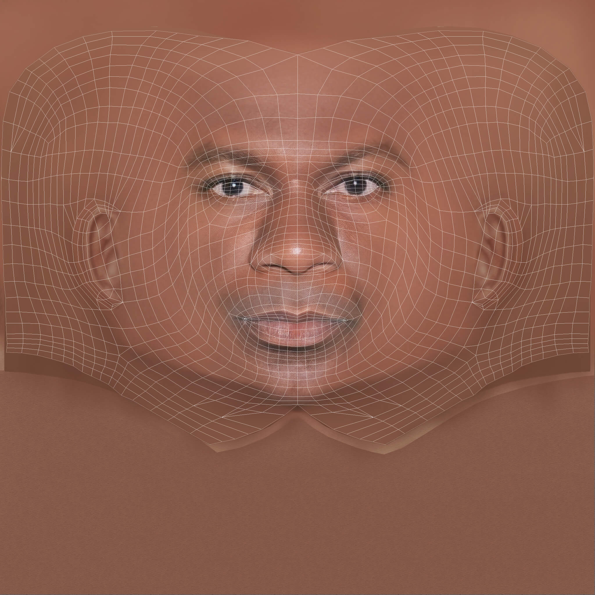 Ving Rhames Head - Low Poly Head for Game 3D Model by Nammichael
