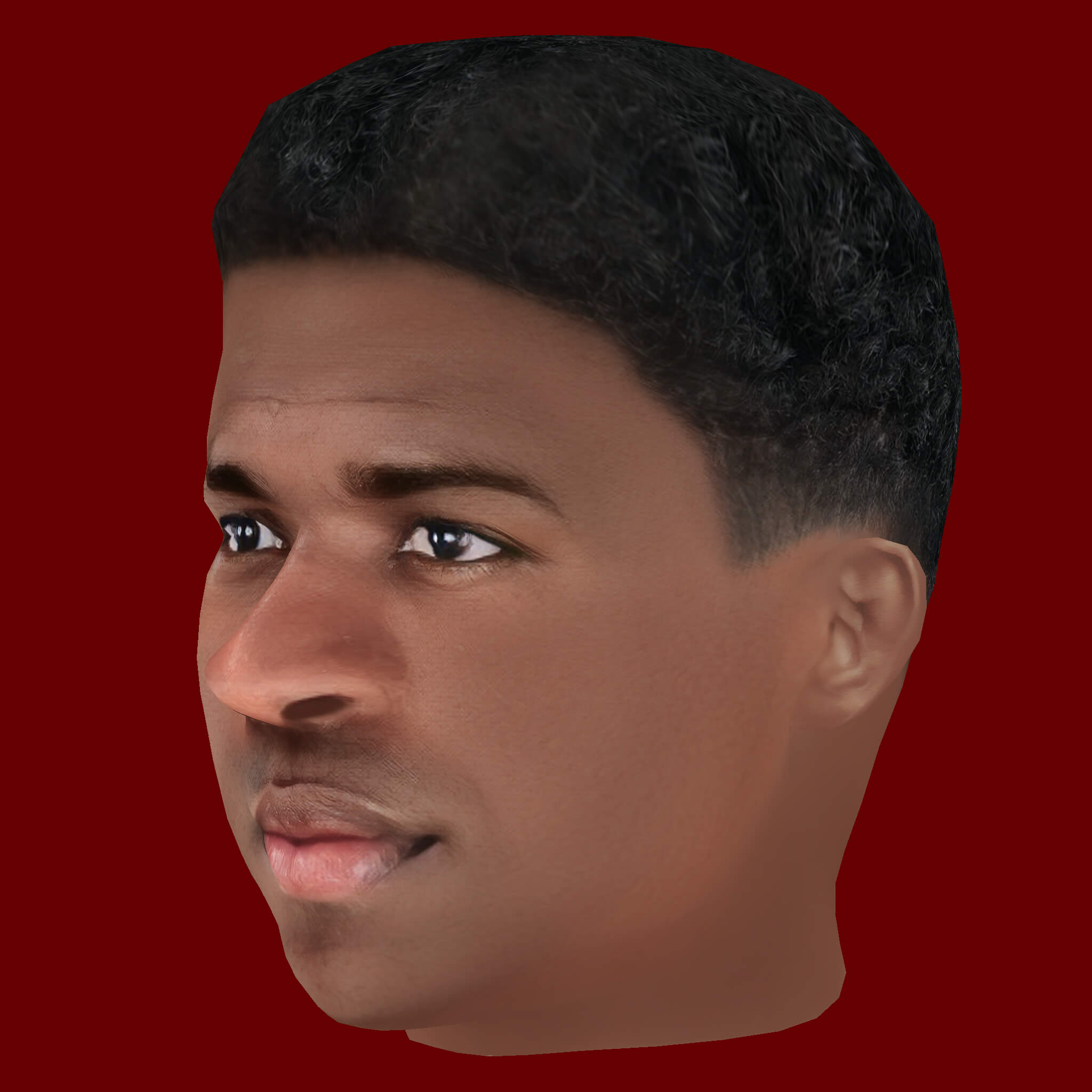 Vinicius Junior Head - Low Poly Head for Game 3D Model by Nammichael