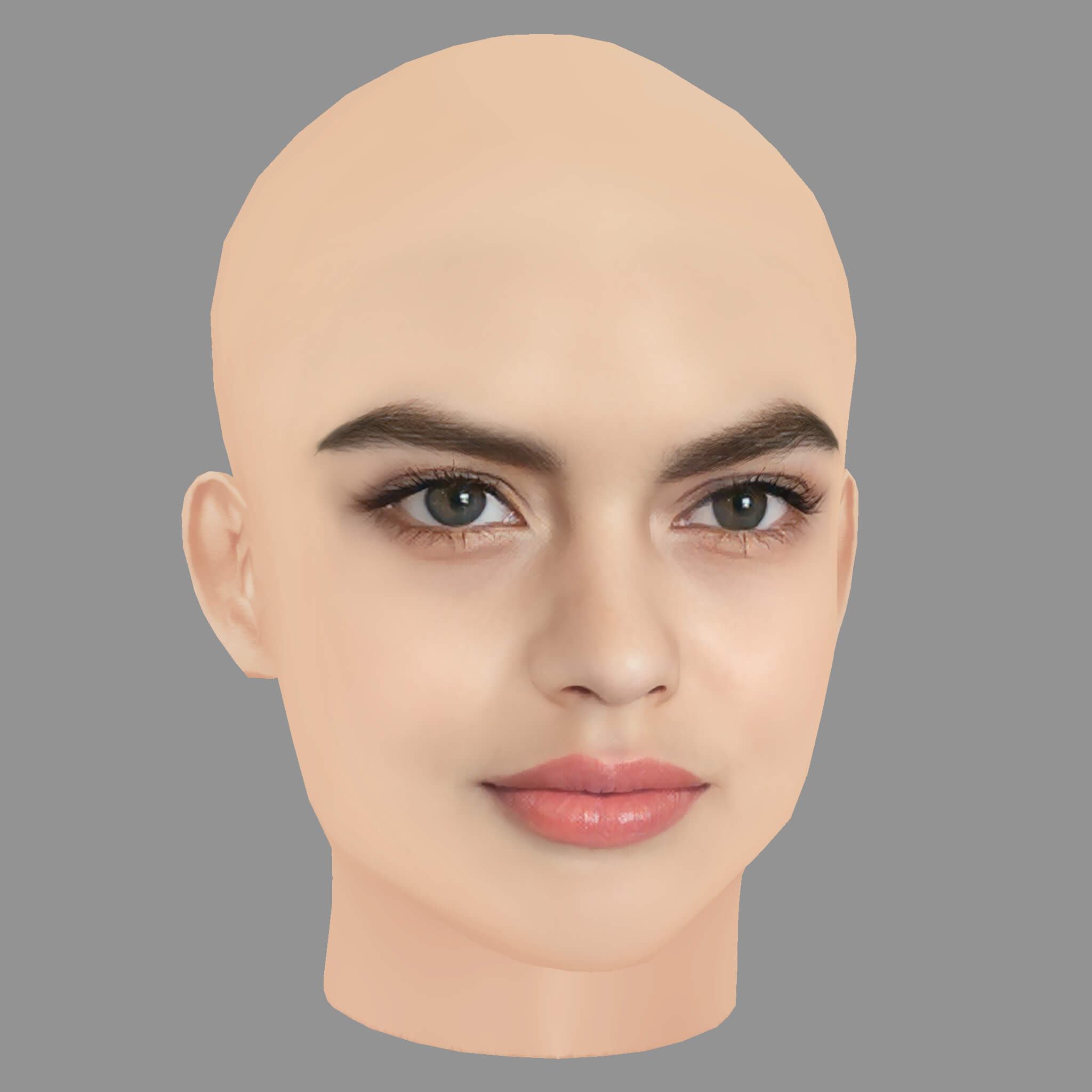 Vladislava Evtushenko Head - No Hair - Low Poly Head for Gam 3D Model ...
