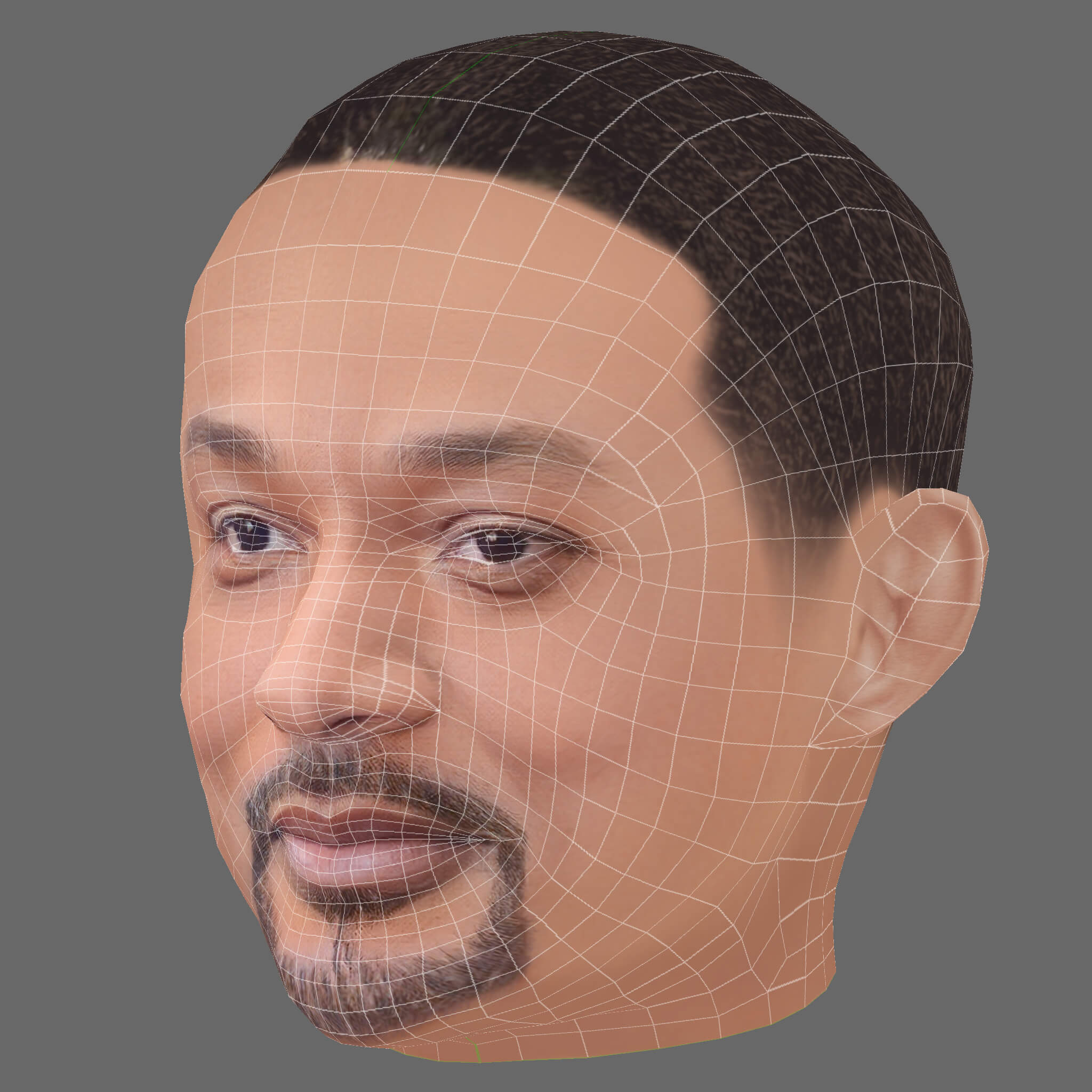 Will Smith Head - Low Poly Head for Game Low Poly 3D Model by Nammichael