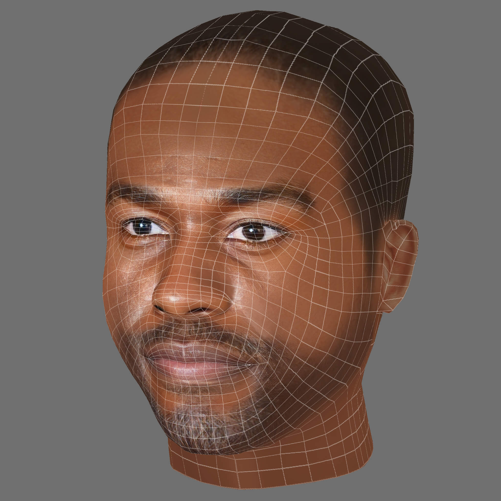 Yahya Abdul-Mateen II Head - Low Poly Head for Game 3D Model by Nammichael