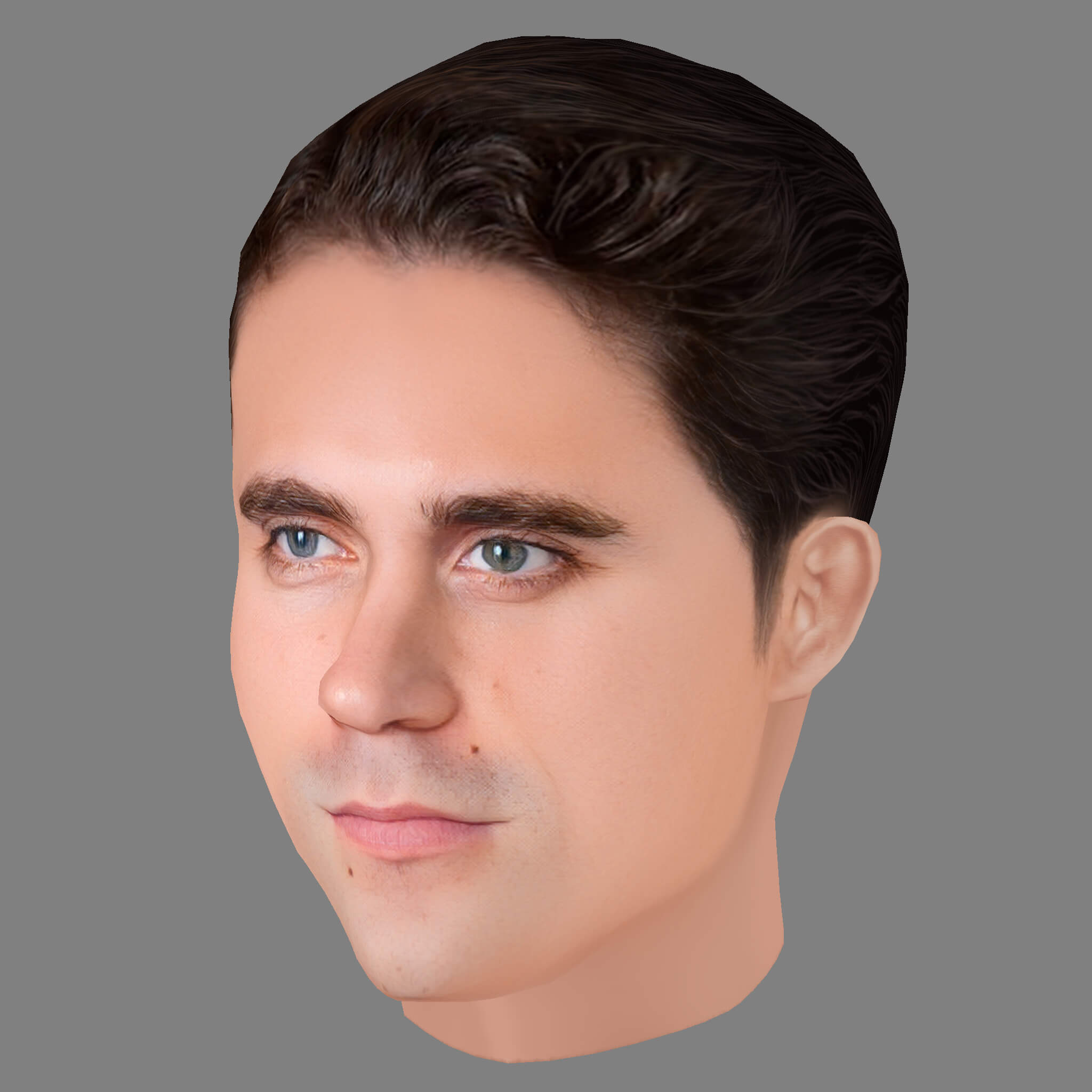 Yann Bean Head - Low Poly Head for Game 3D Model by Nammichael