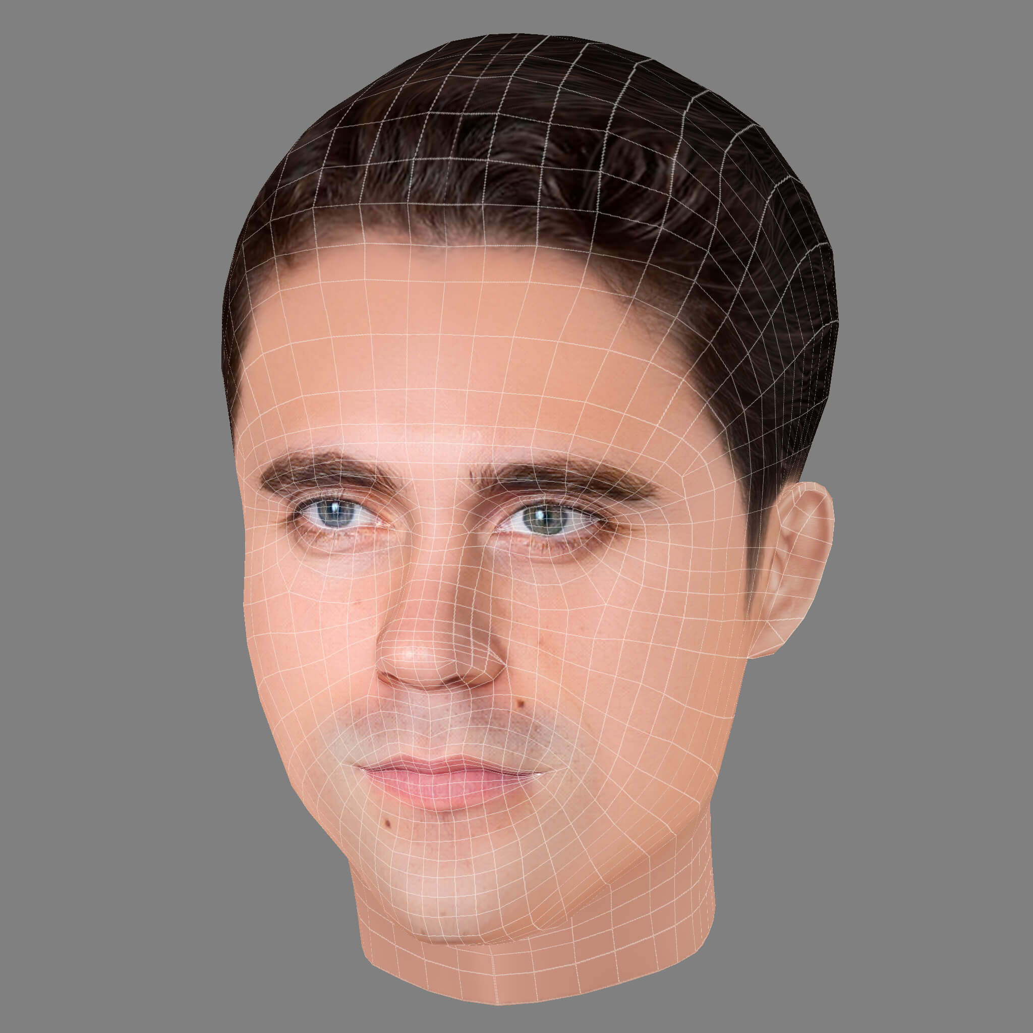 Yann Bean Head - Low Poly Head for Game 3D Model by Nammichael