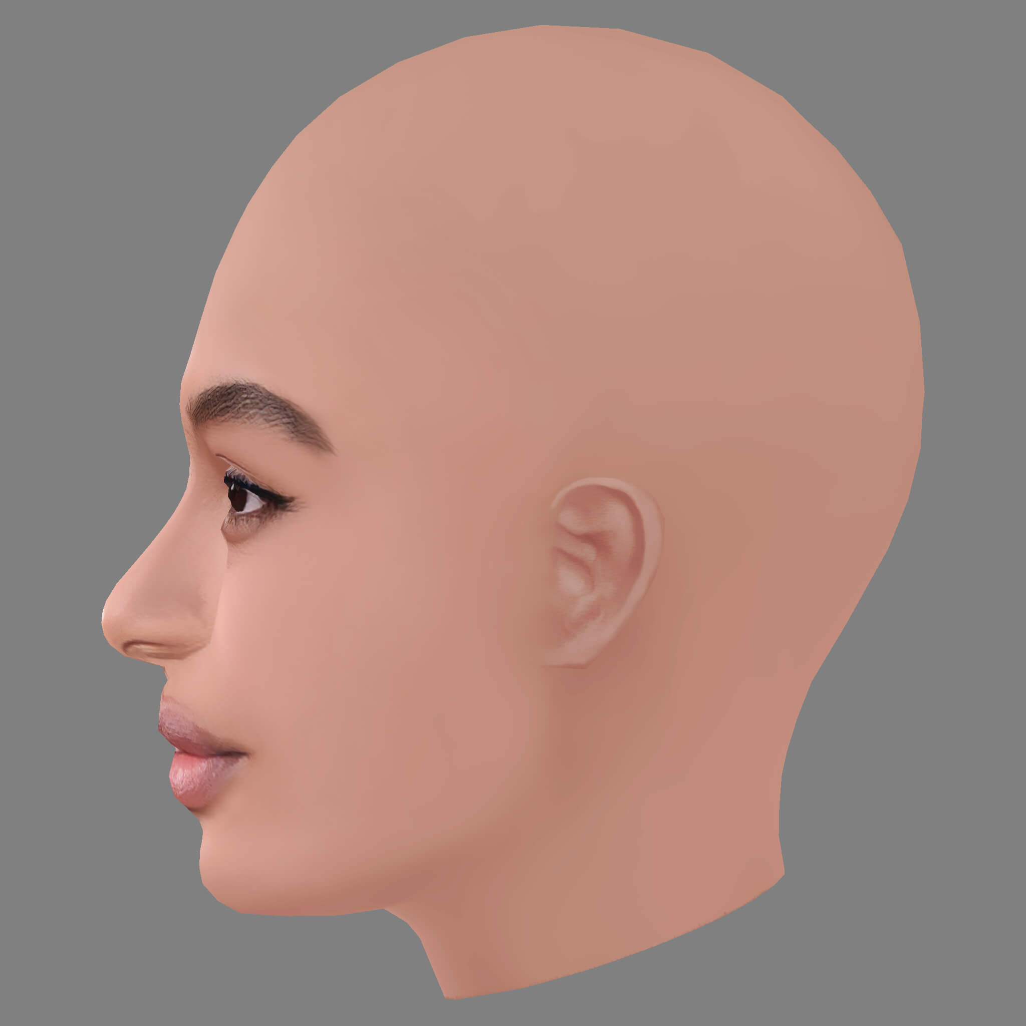 Yara Shahidi Head - No Hair - Low Poly Head for Game 3D Model by Nammichael