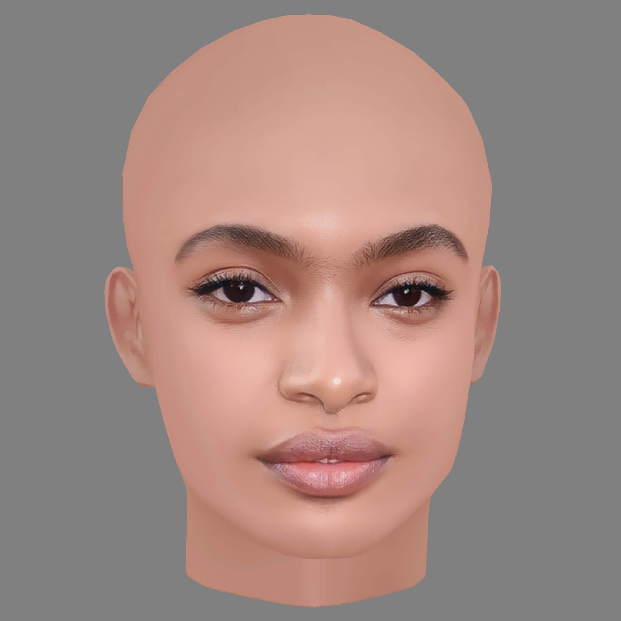 Yara Shahidi Head - No Hair - Low Poly Head for Game 3D Model by Nammichael