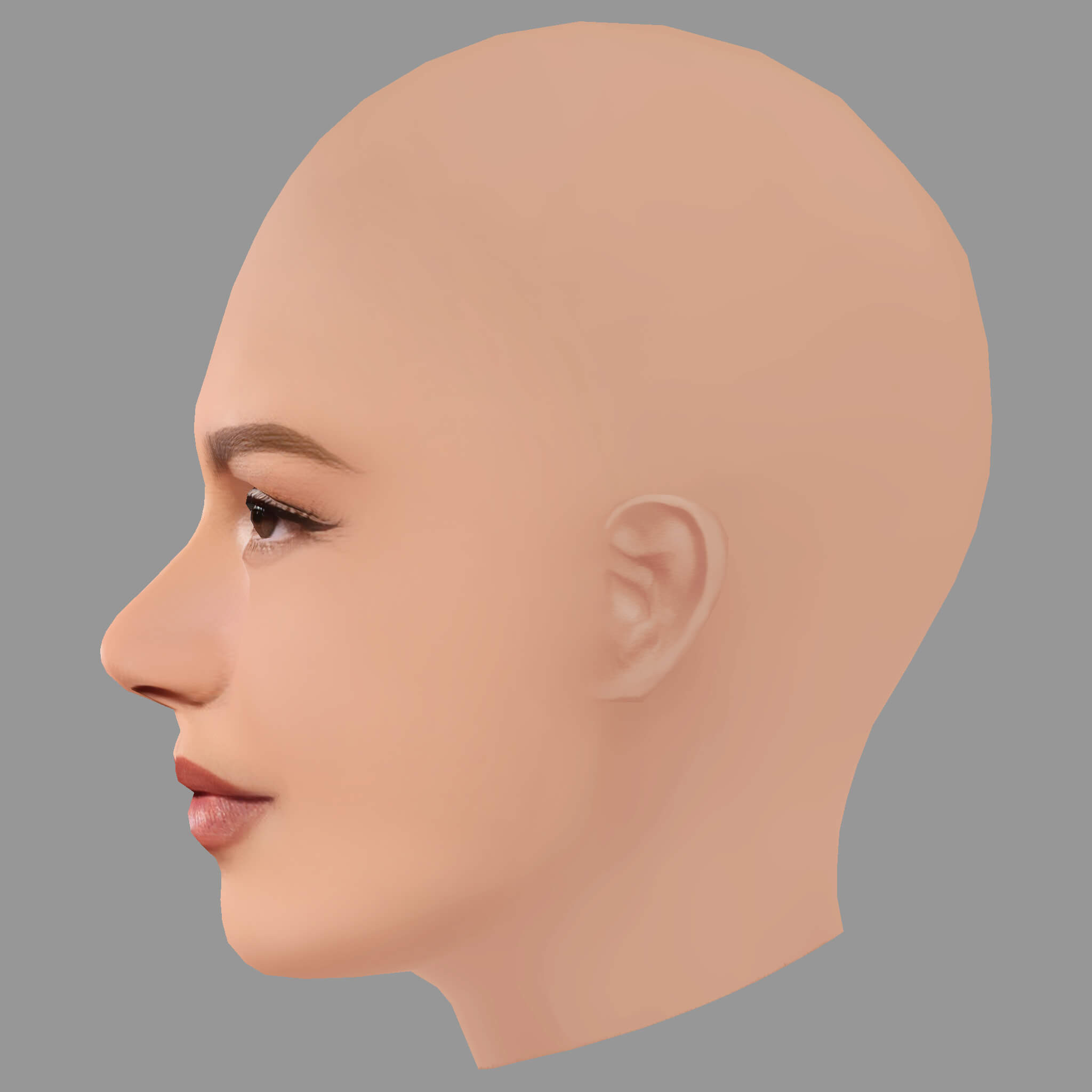 Zendaya Head - Low Poly Head for Game - No Hair 3D Model by Nammichael