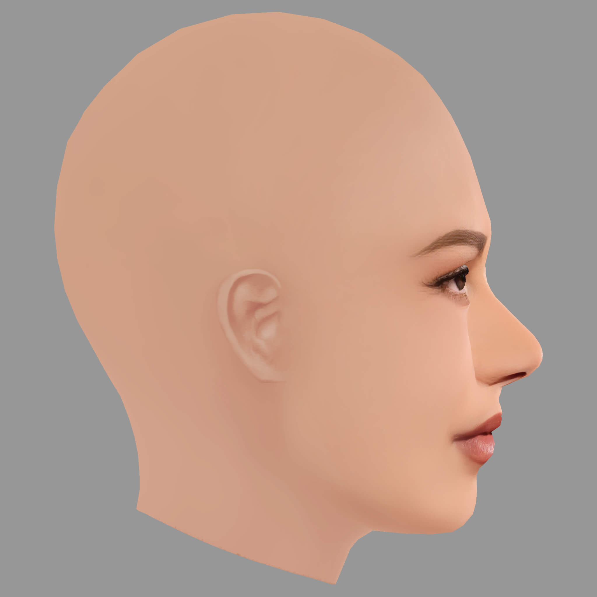 Zendaya Head - No Hair - Low Poly Head for Game 3D Model by Nammichael