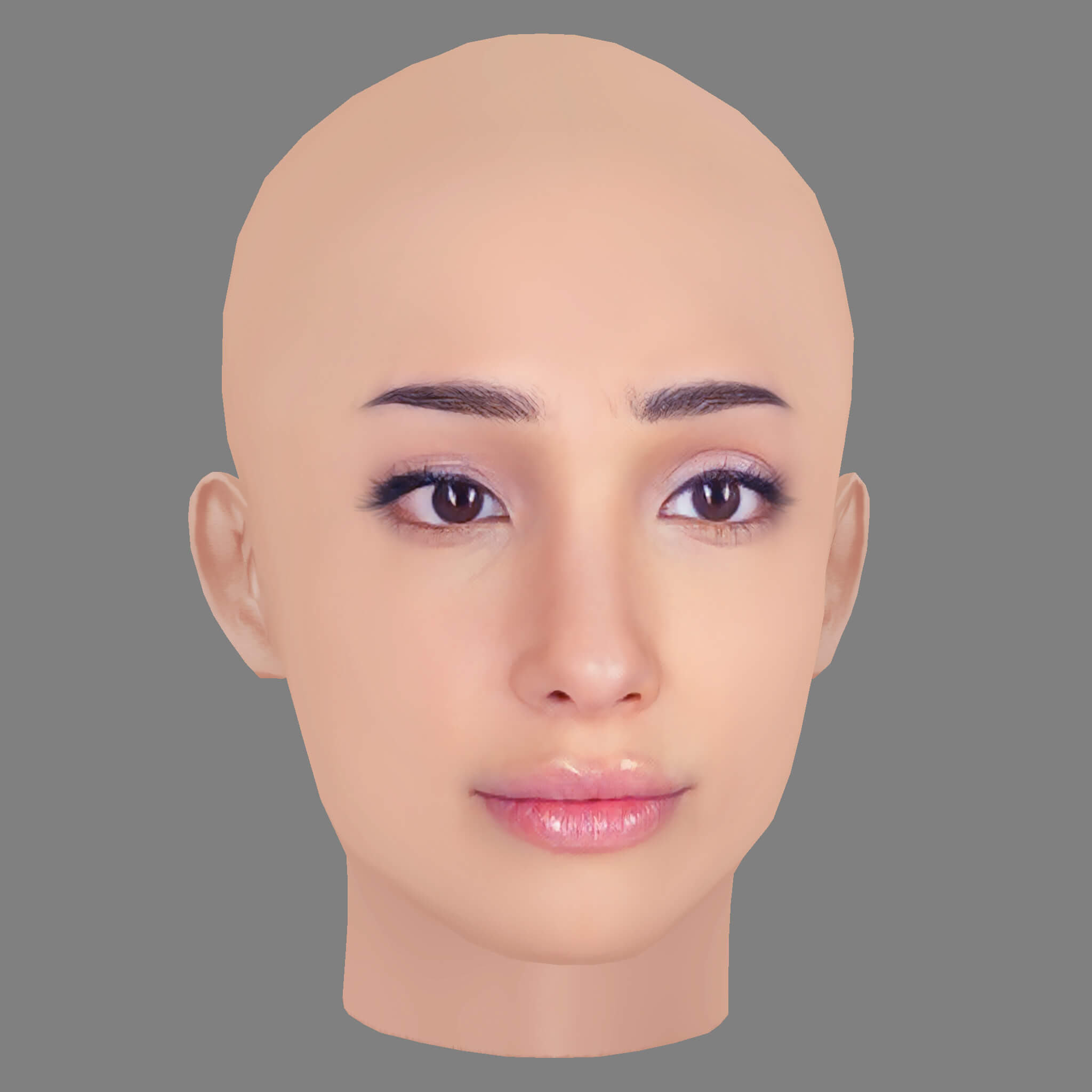 Zion Moreno Head - No Hair - Low Poly Head for Game 3D Model by Nammichael