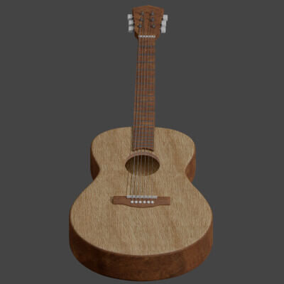Acoustic Guitar - Free 3D Model by Namora2003