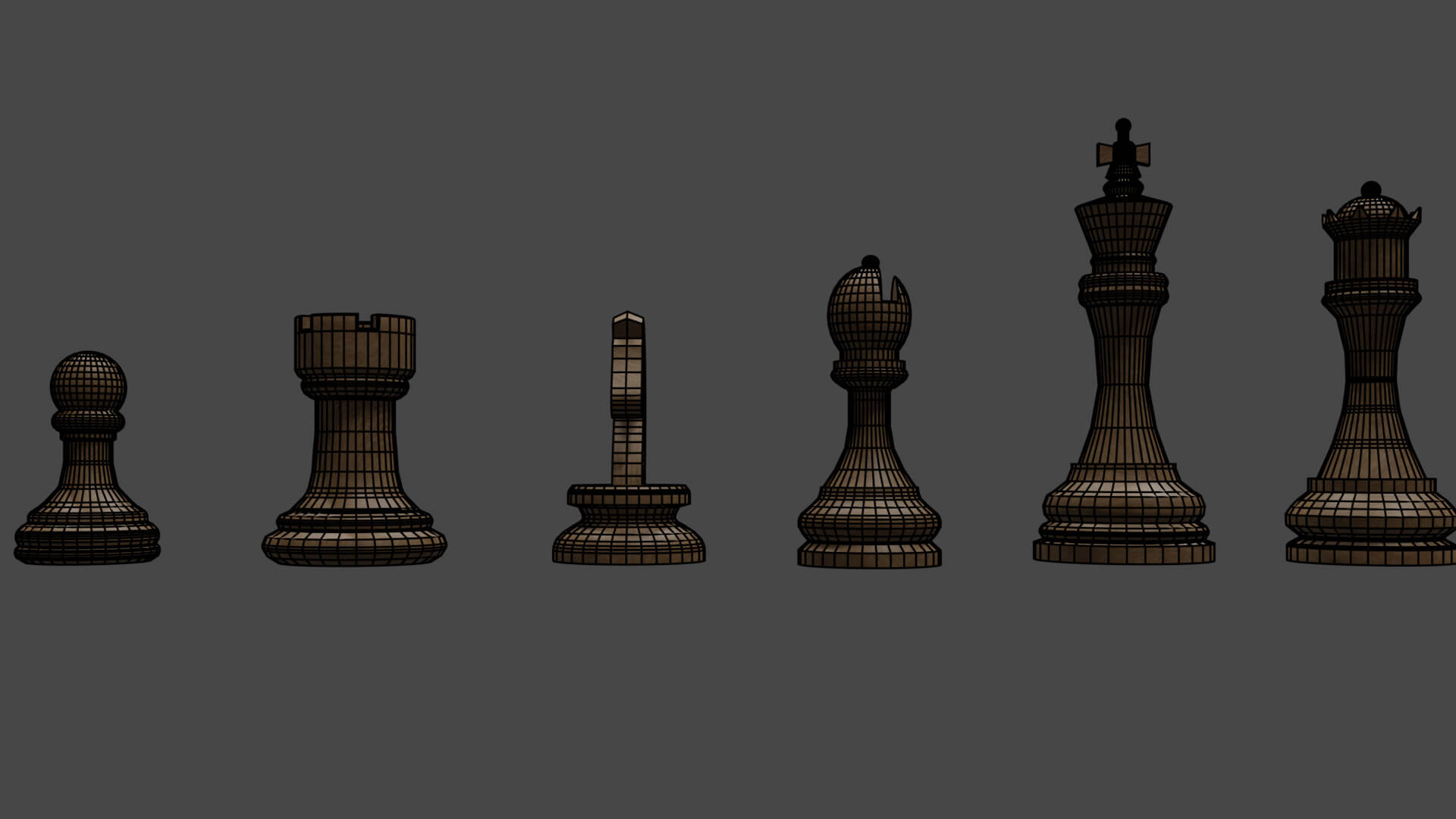 Playing Wooden Chess - Free 3D Model by Namora2003