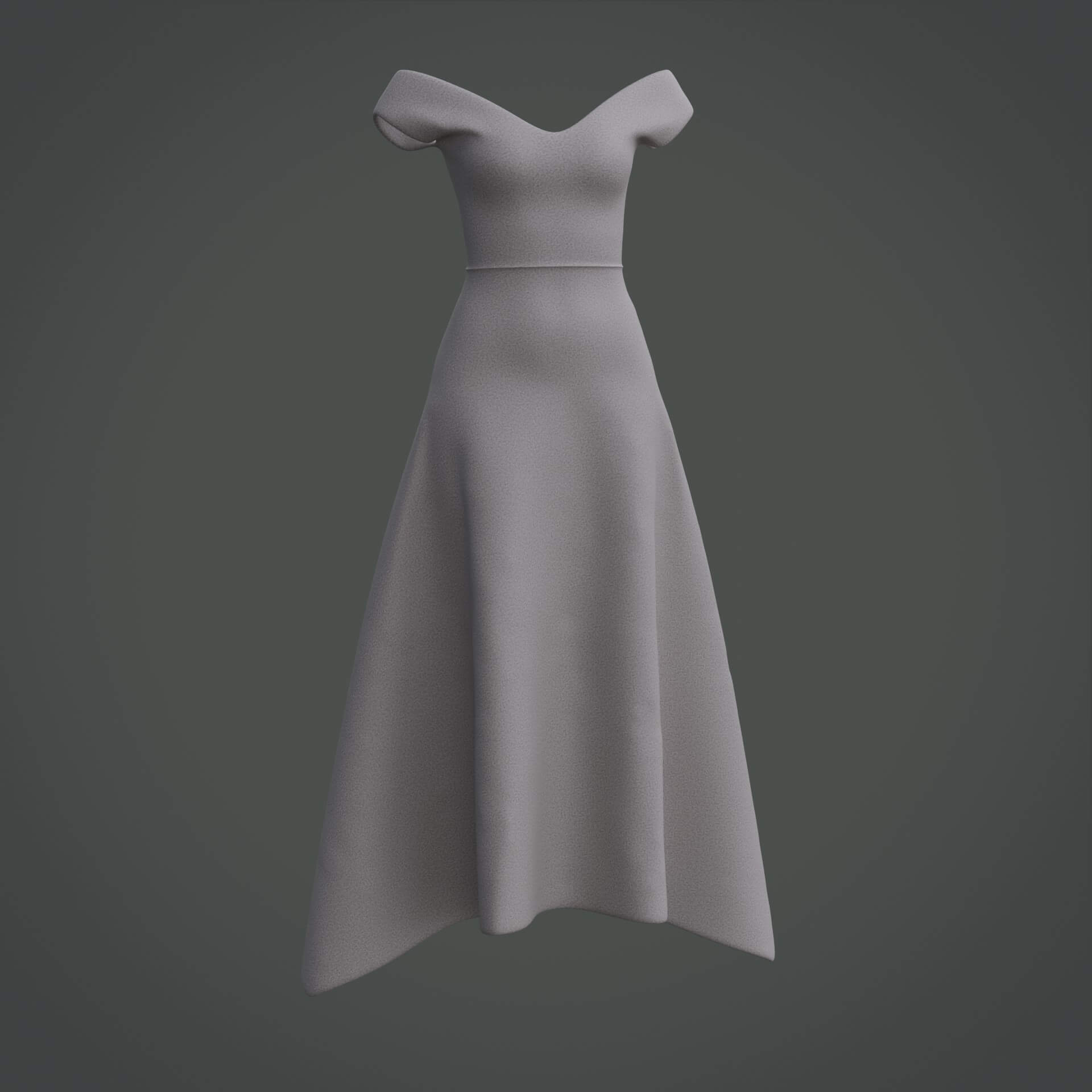 3D Female Gown - Formal Gown V-Neck by Nana Jimoh