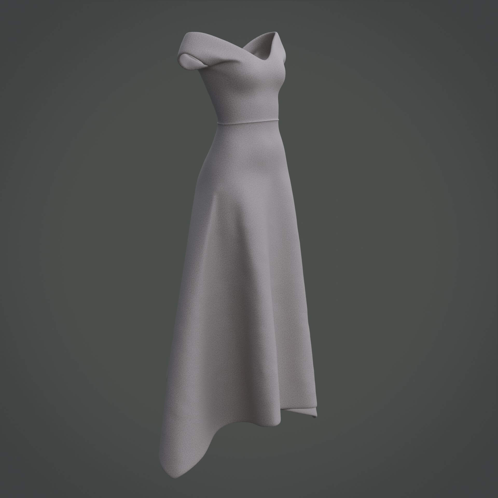 3D Female Gown - Formal Gown V-Neck by Nana Jimoh