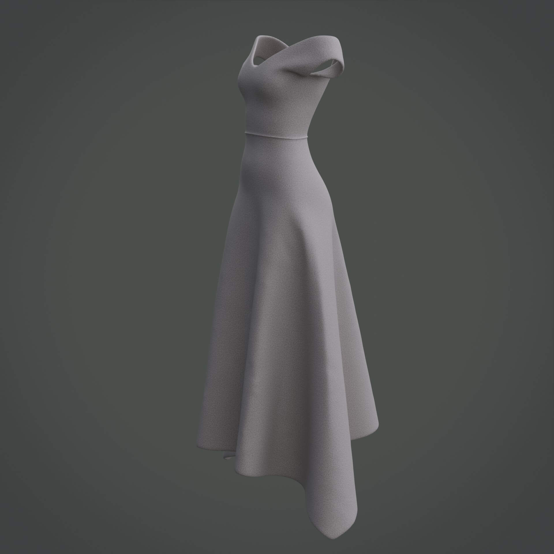 3D Female Gown - Formal Gown V-Neck by Nana Jimoh