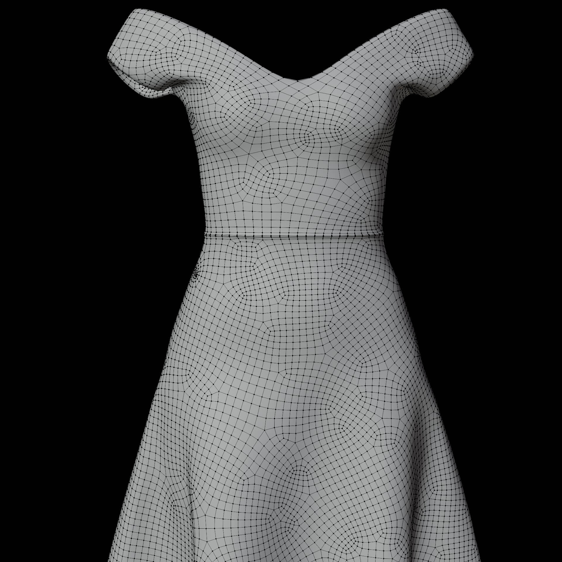 3D Female Gown - Formal Gown V-Neck by Nana Jimoh